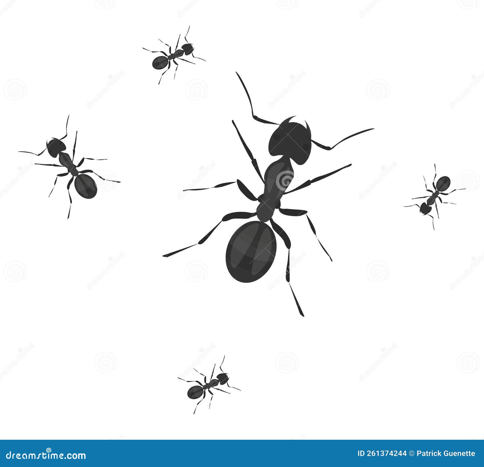 Little ants, icon stock vector. Illustration of closeup - 261374244