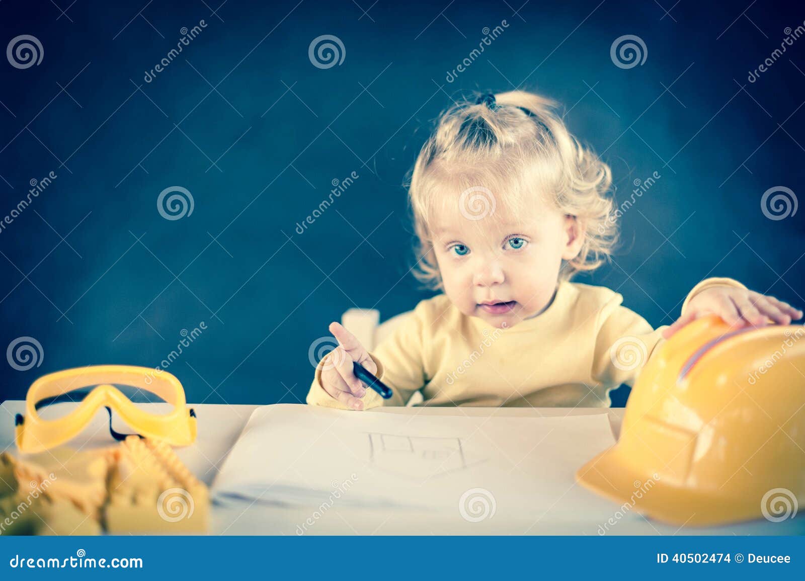 Little Architect stock photo. Image of child, girl, beauty - 40502474