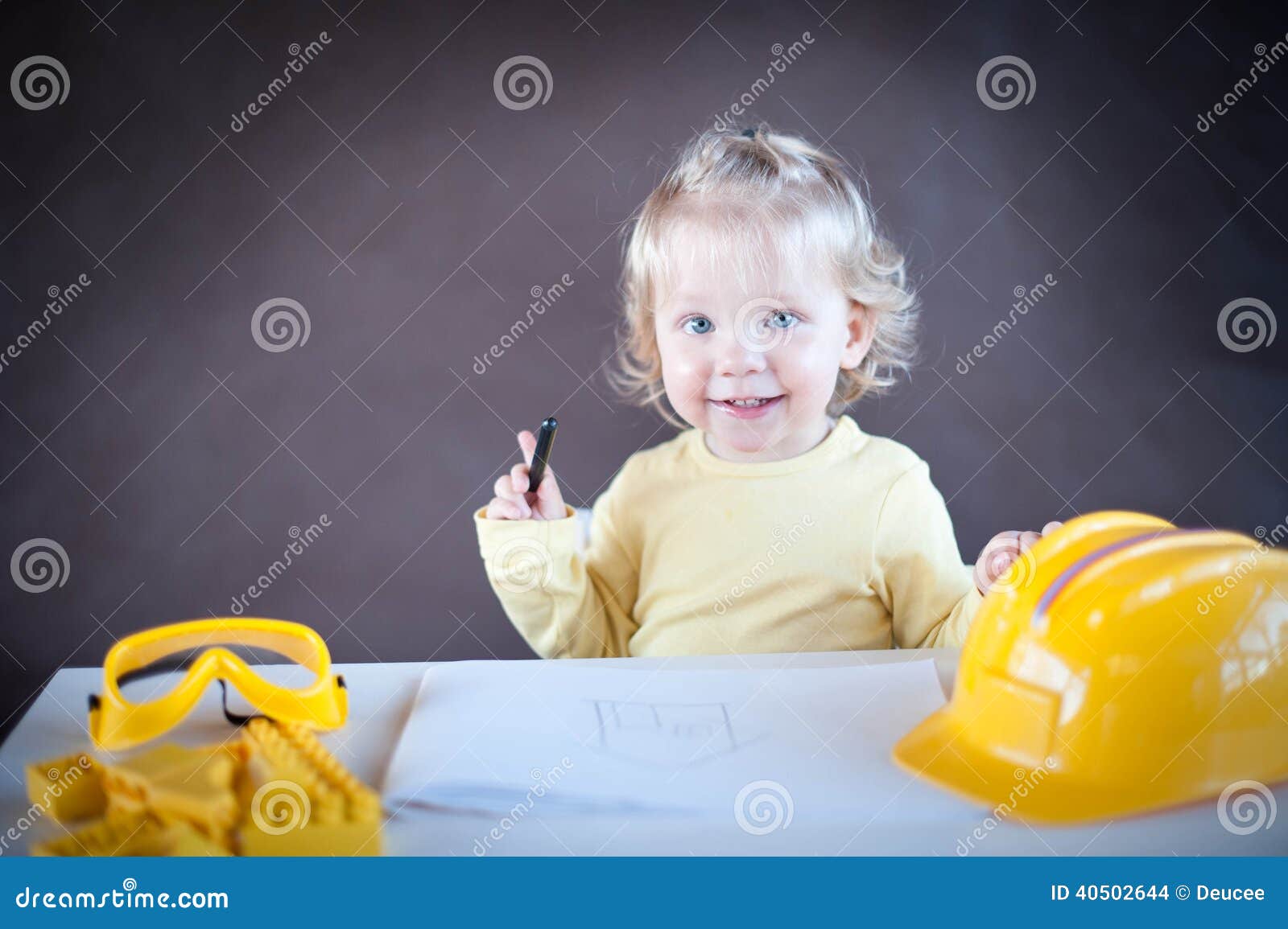 Little Architect stock photo. Image of desk, drawing - 40502644