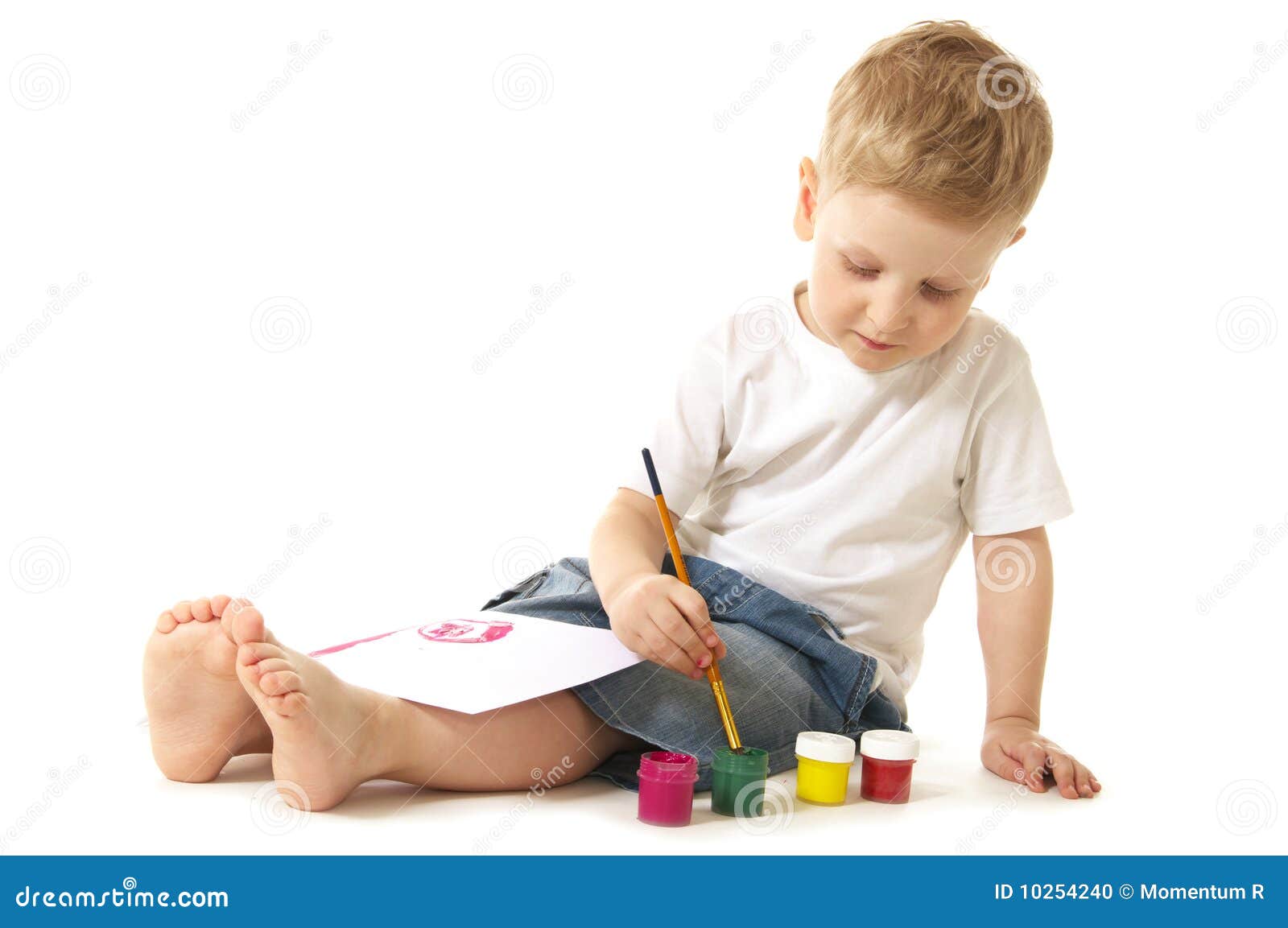 Little artist stock photo. Image of achievement, paintbrush - 10254240