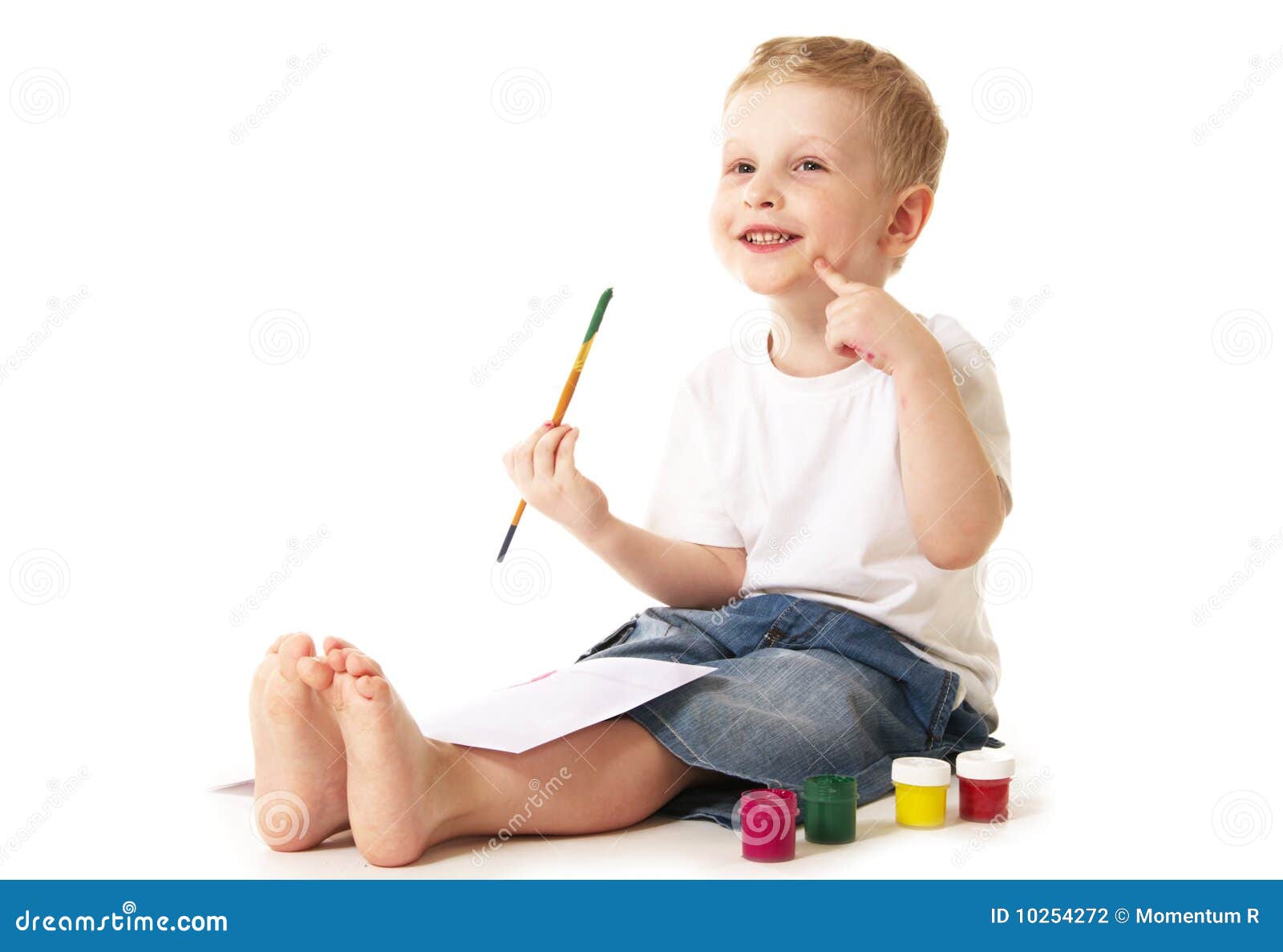 Little artist stock photo. Image of laughing, education - 10254272
