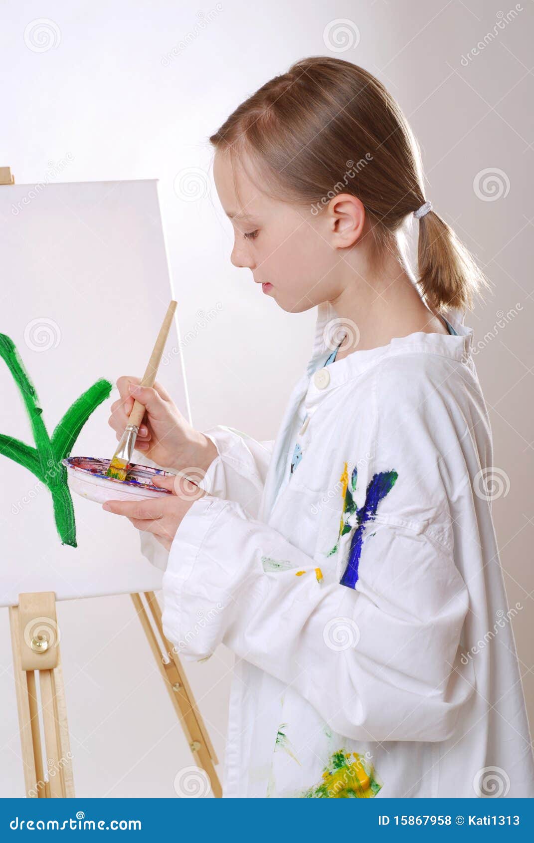 Little artist stock photo. Image of caucasian, happiness - 15867958