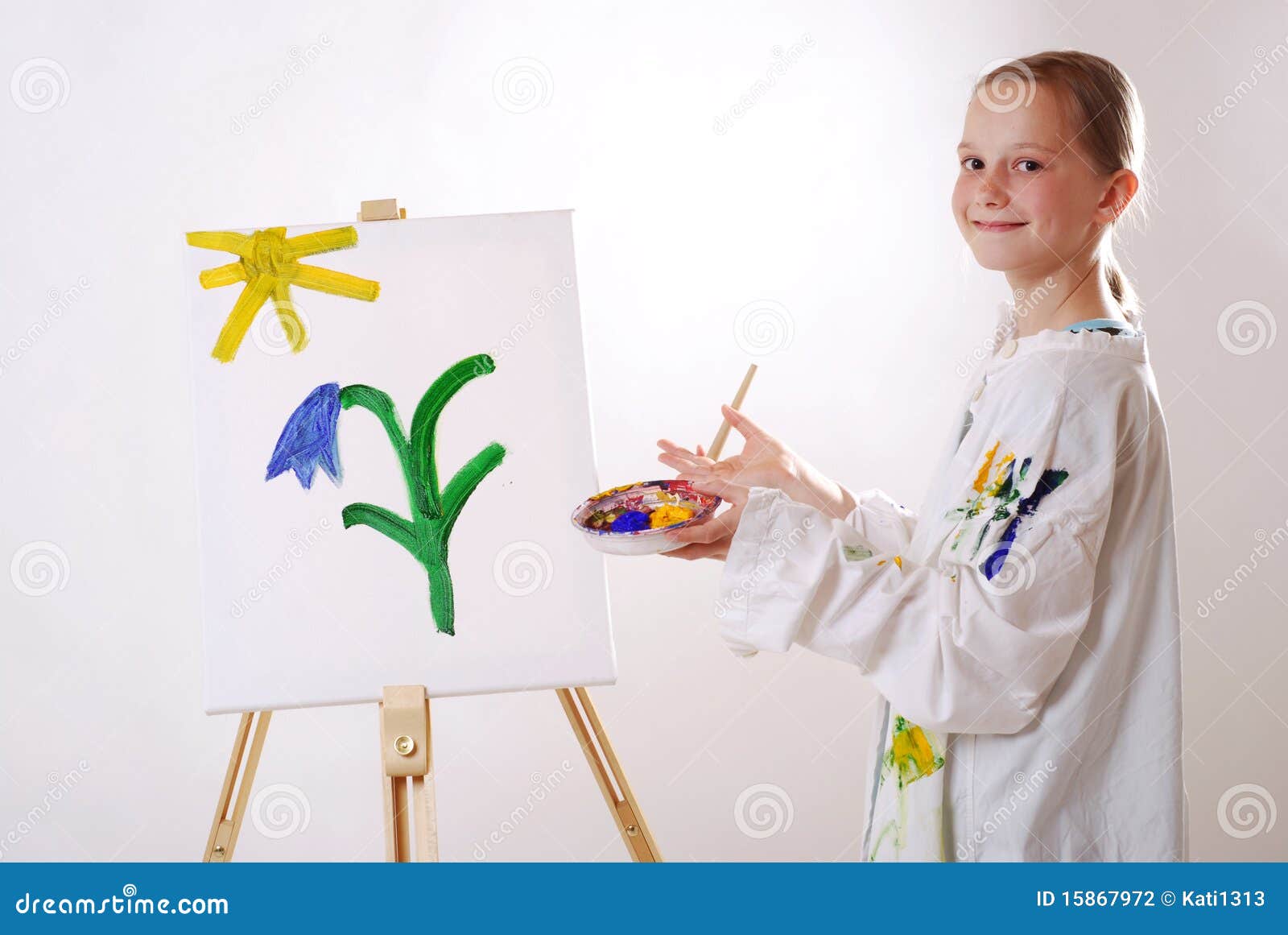 Little artist stock photo. Image of horizontal, drawing - 15867972