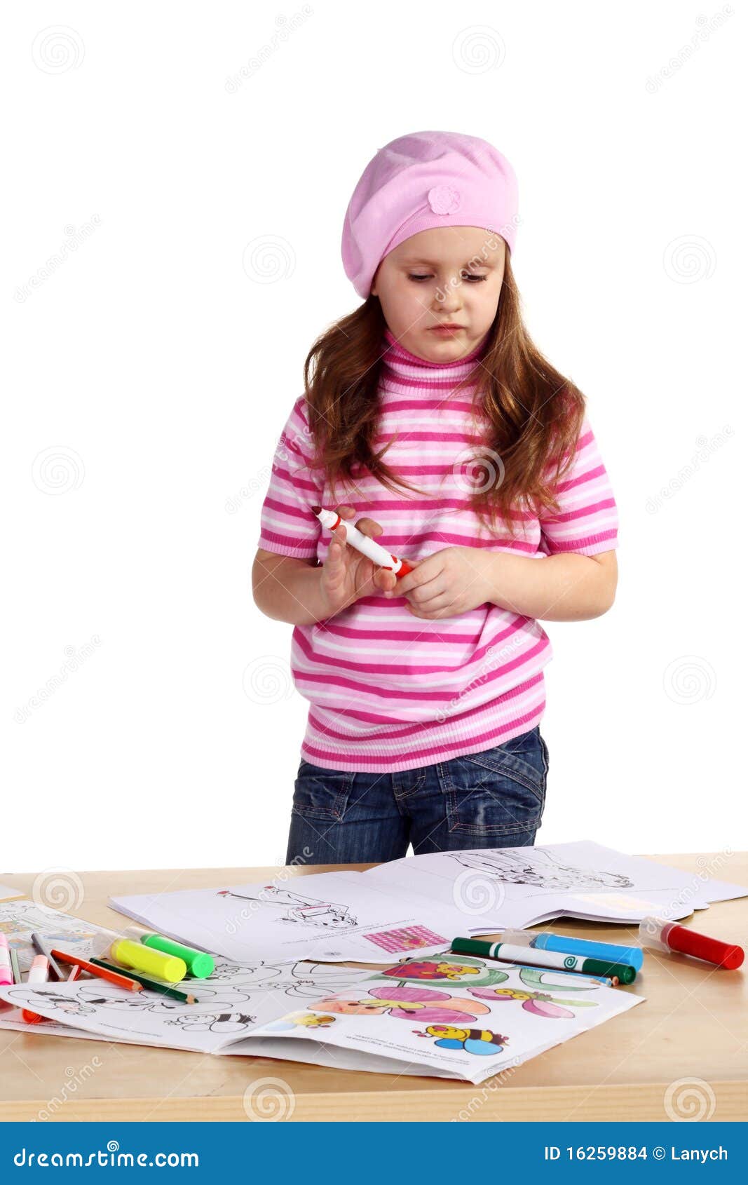 Little artist stock photo. Image of beautiful, colour - 16259884