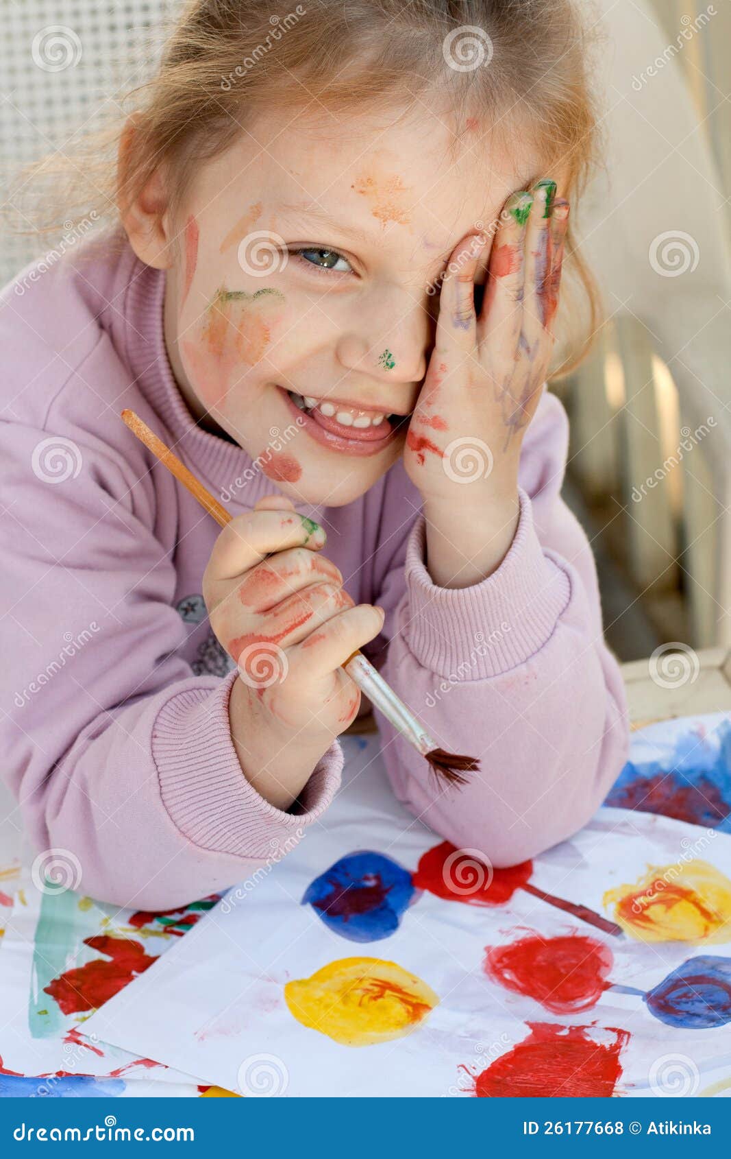 Little artist stock photo. Image of portrait, person - 26177668