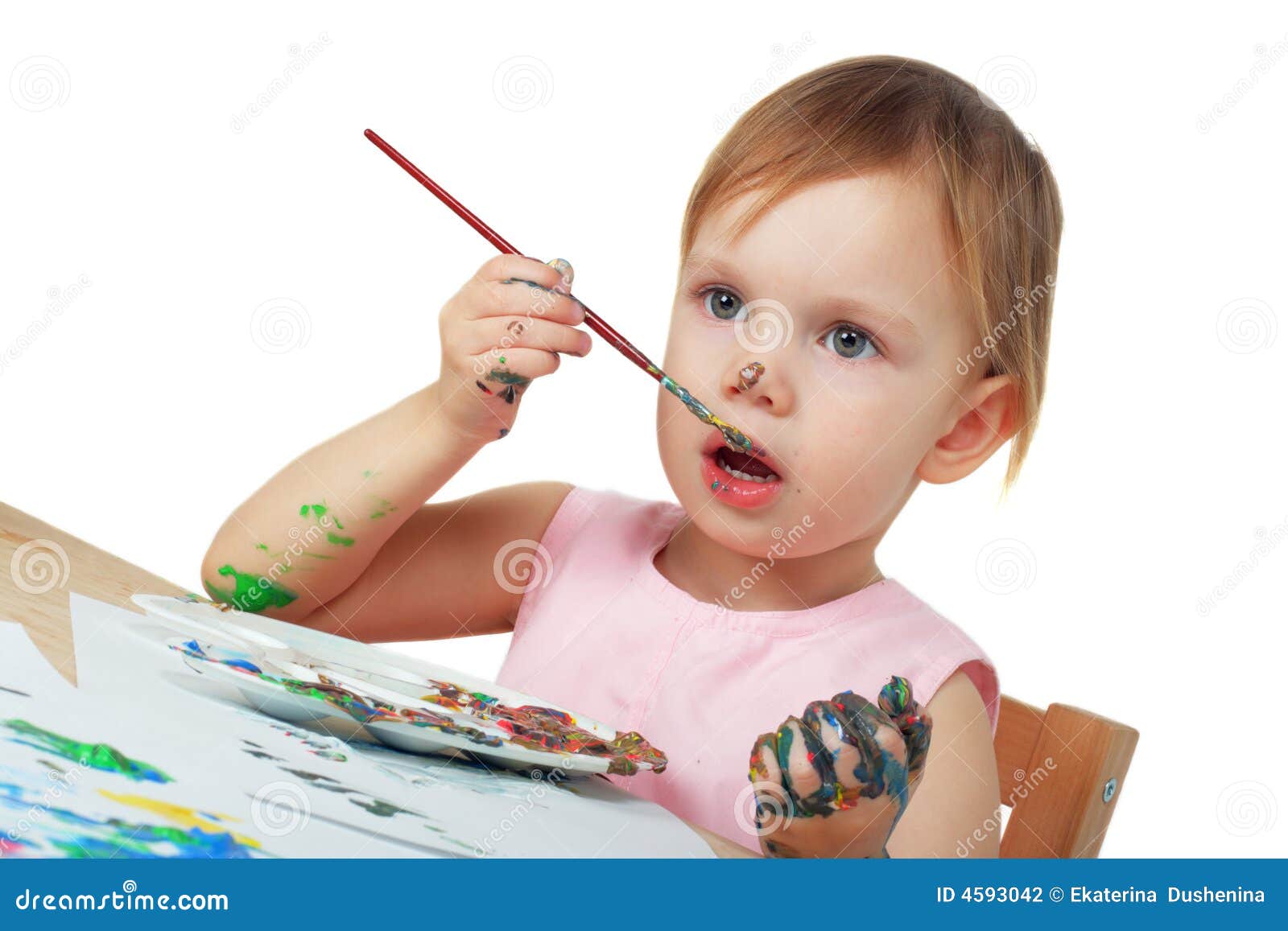 Little artist stock photo. Image of beauty, daughter, girl - 4593042