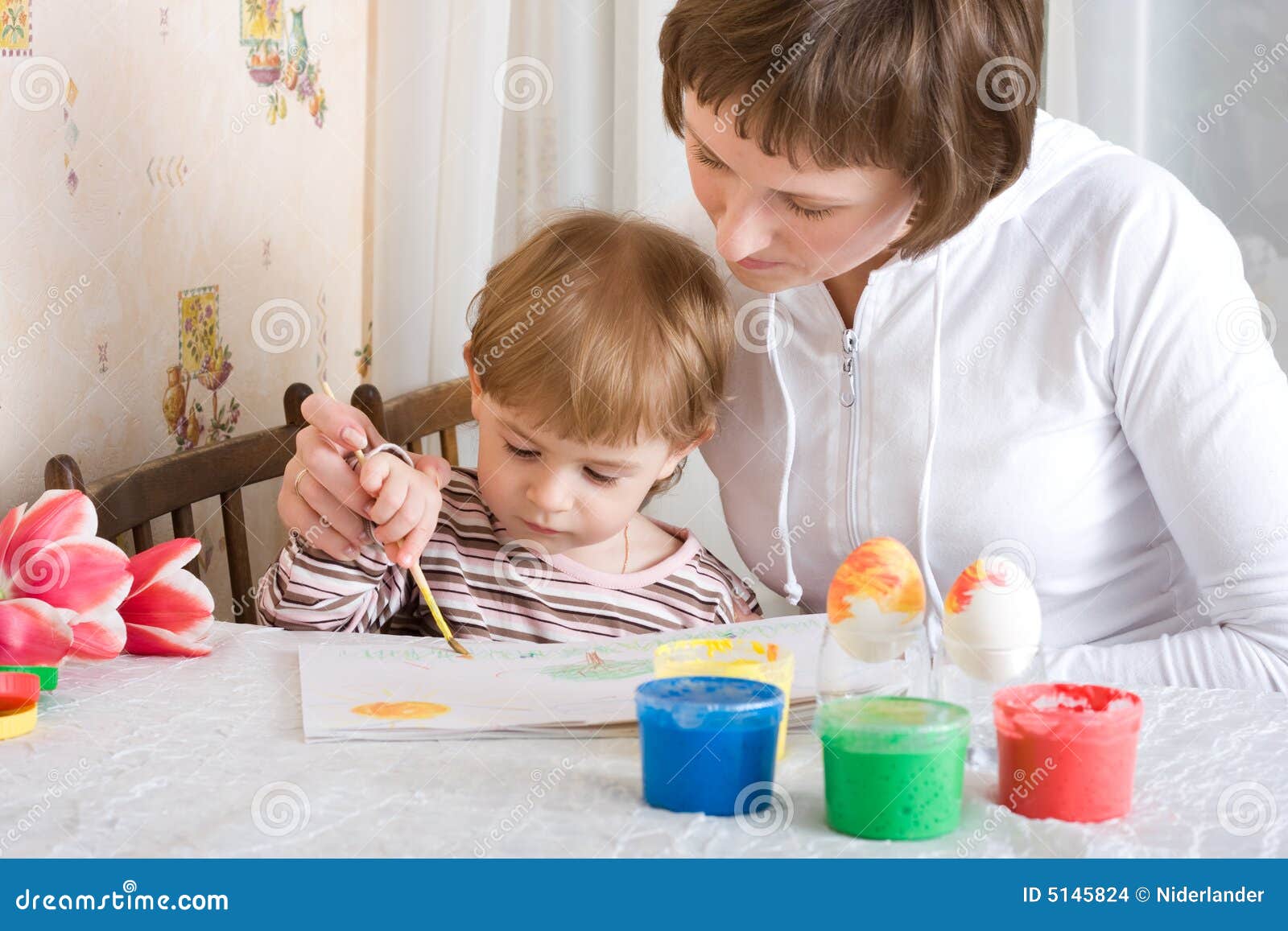 Little artist stock photo. Image of painting, album, color - 5145824
