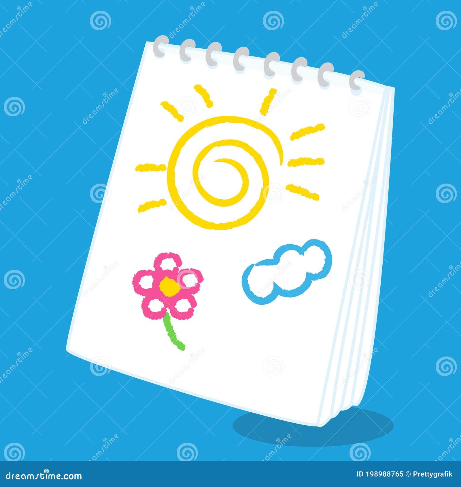 Little Artist Note Book 57 stock vector. Illustration of note - 198988765