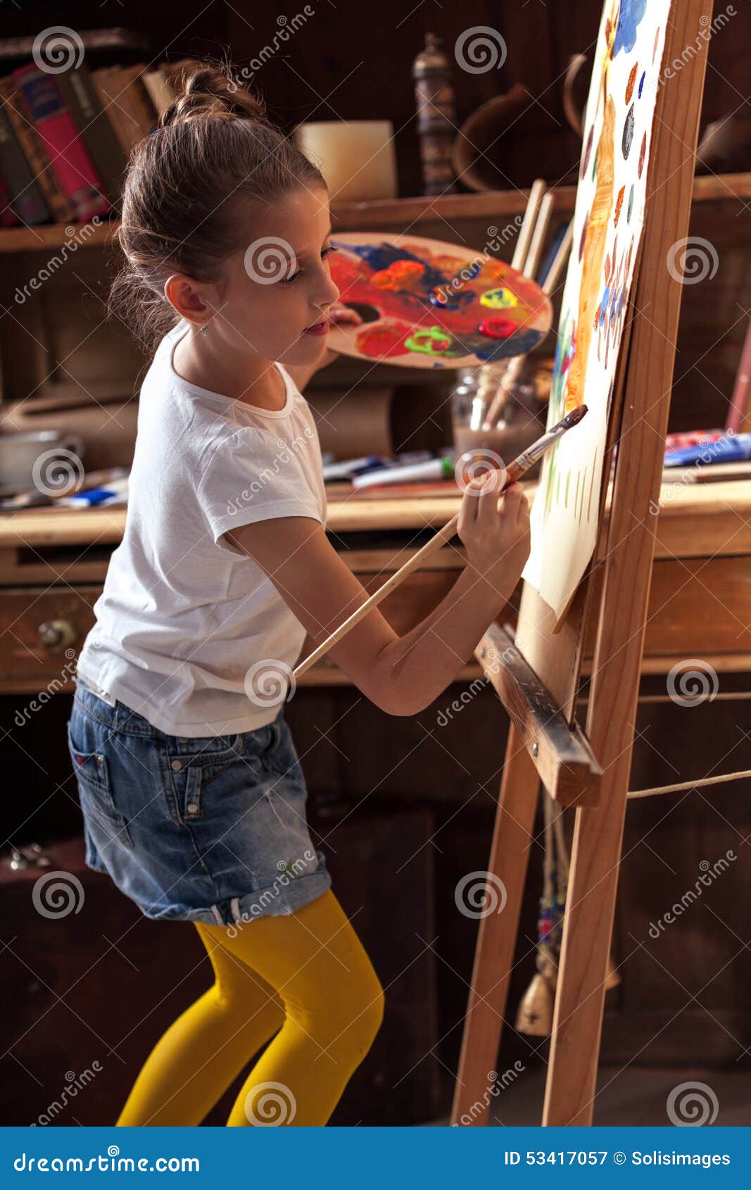 Little artist stock image. Image of artist, elementary - 53417057