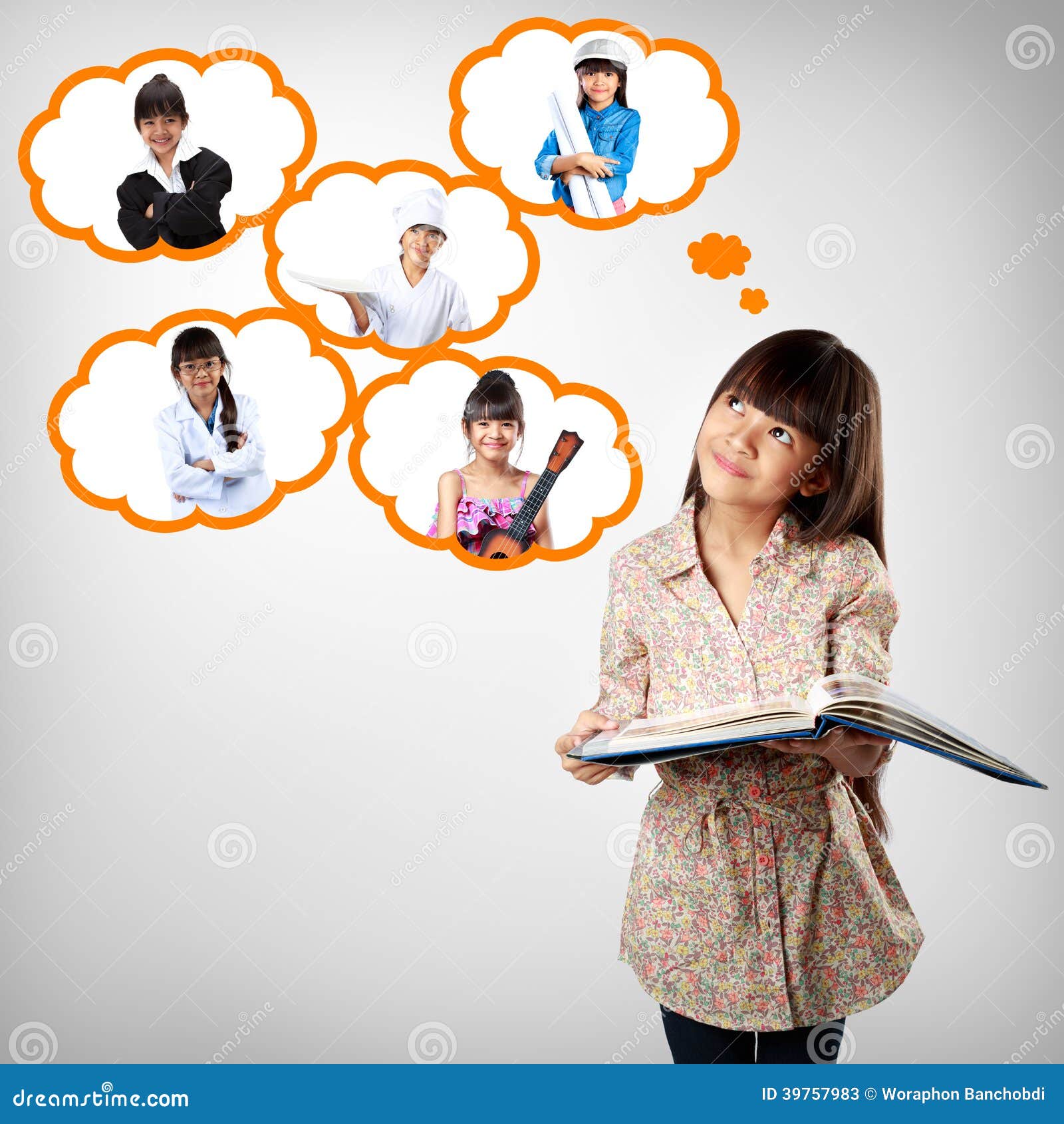 Little Asian Girl Thinking of Future Education Stock Image - Image of ... Little Asian Girl Thinking of Future Education Stock Image - Image of ...