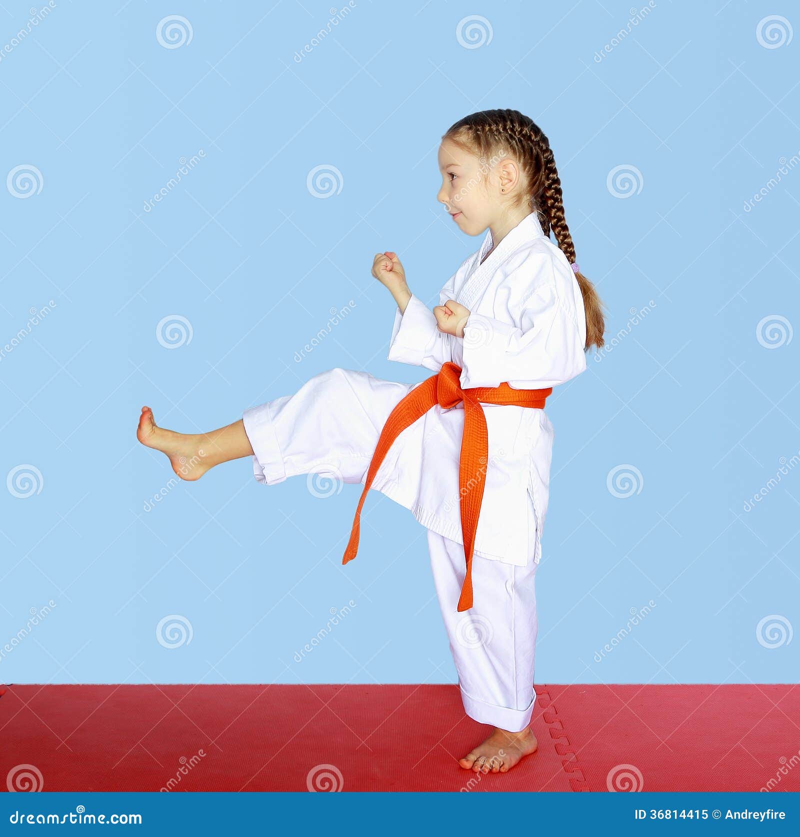 Little Athlete Beat a Direct Kick Foot Stock Image - Image of light ...