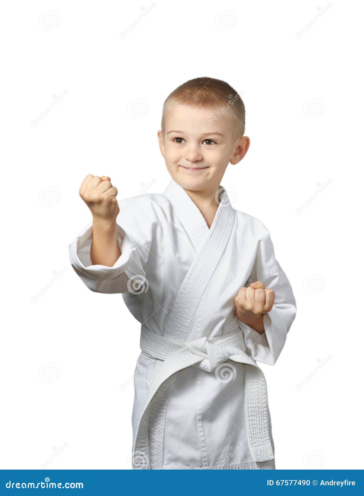 Little Athlete is Standing in the Rack Karate Stock Photo - Image of ...