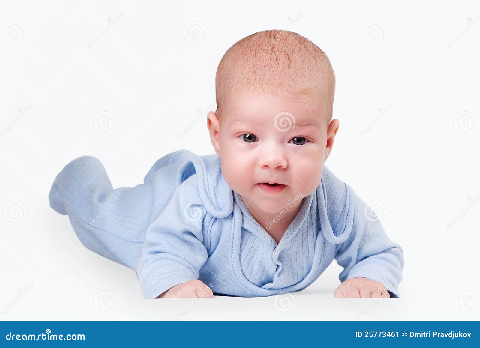 Little baby in blue stock image. Image of little, beautiful - 25773461