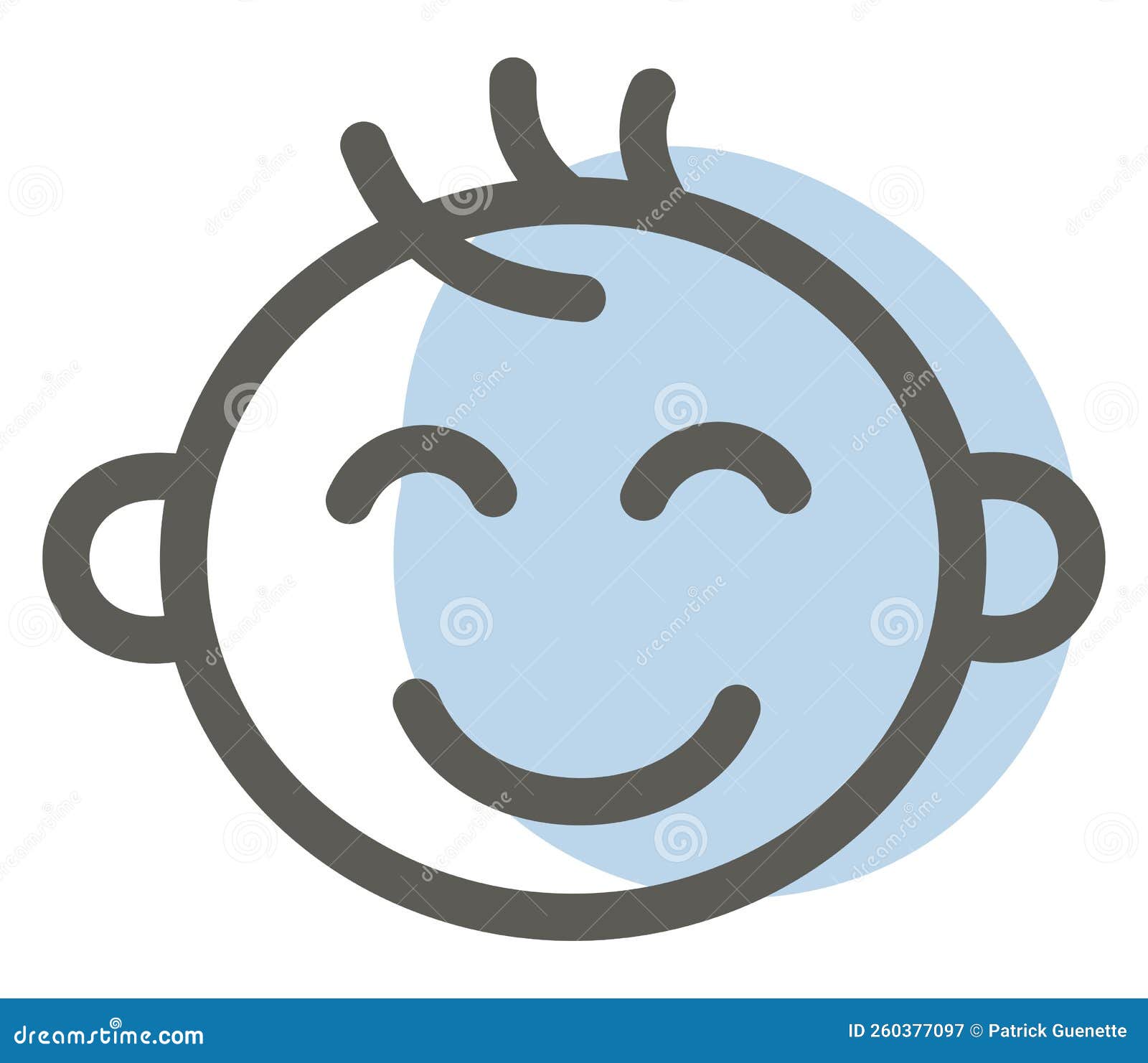 Little baby boy, icon stock vector. Illustration of celebration - 260377097