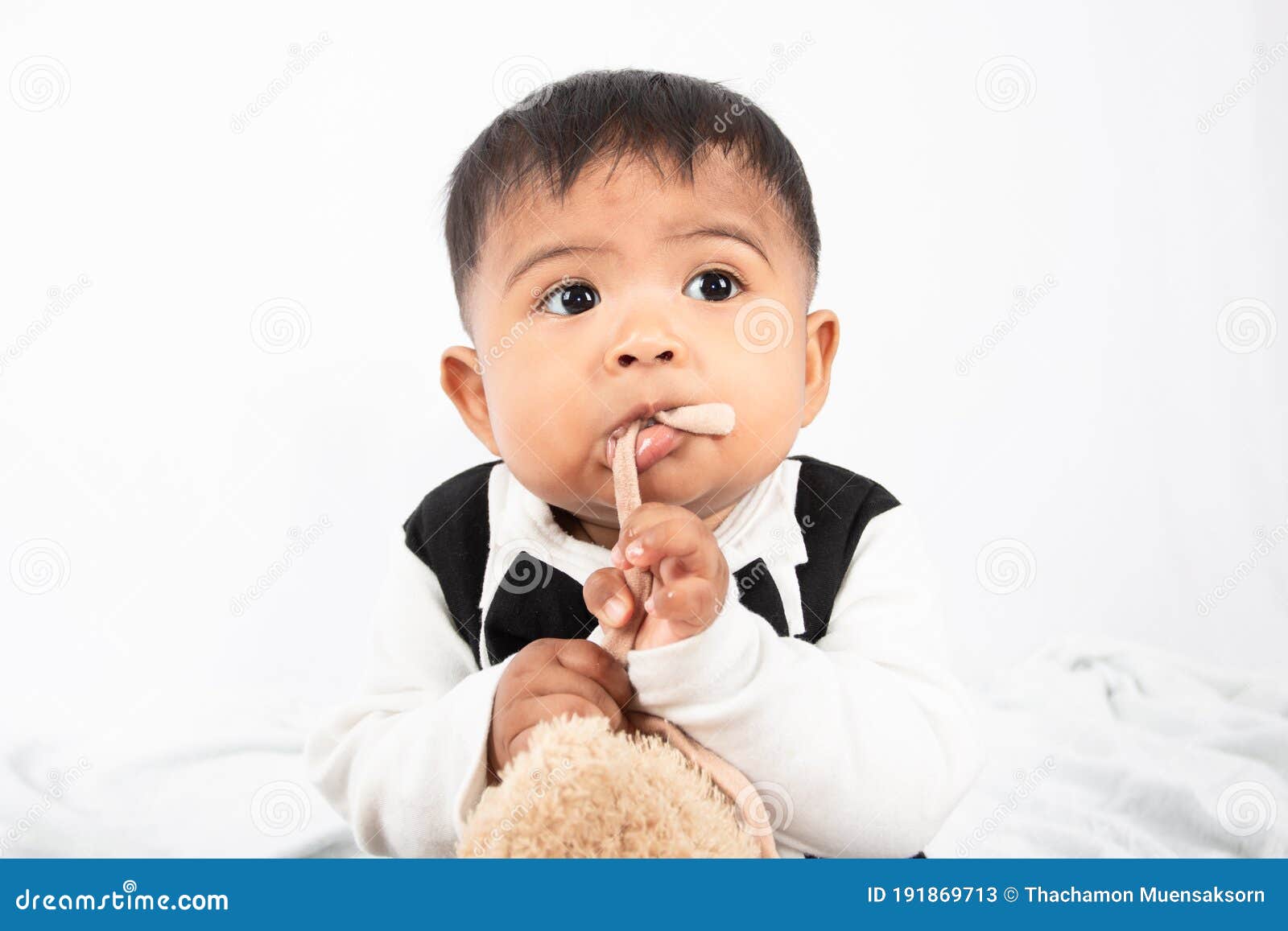 Little Baby Boy Play and Bite Toy Stock Image - Image of family ...