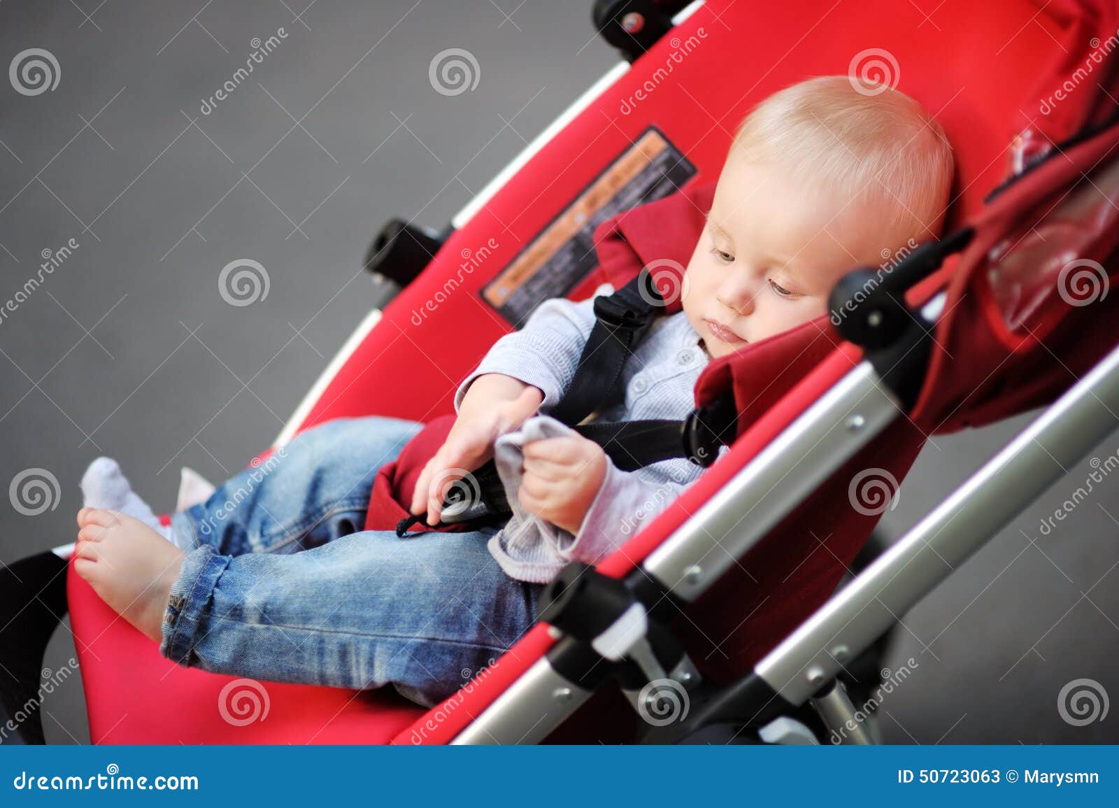 Little Baby Boy in Stroller Stock Image - Image of perambulator, child ...