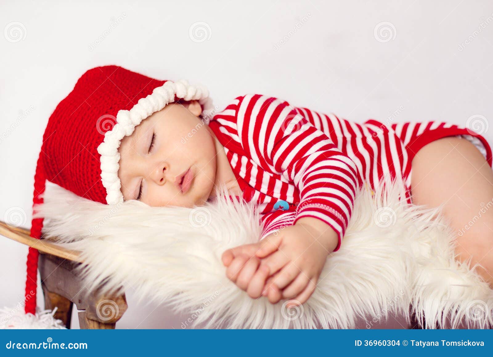 Little Baby Boys, Sleeping on a Sledge Stock Photo - Image of sliding ...