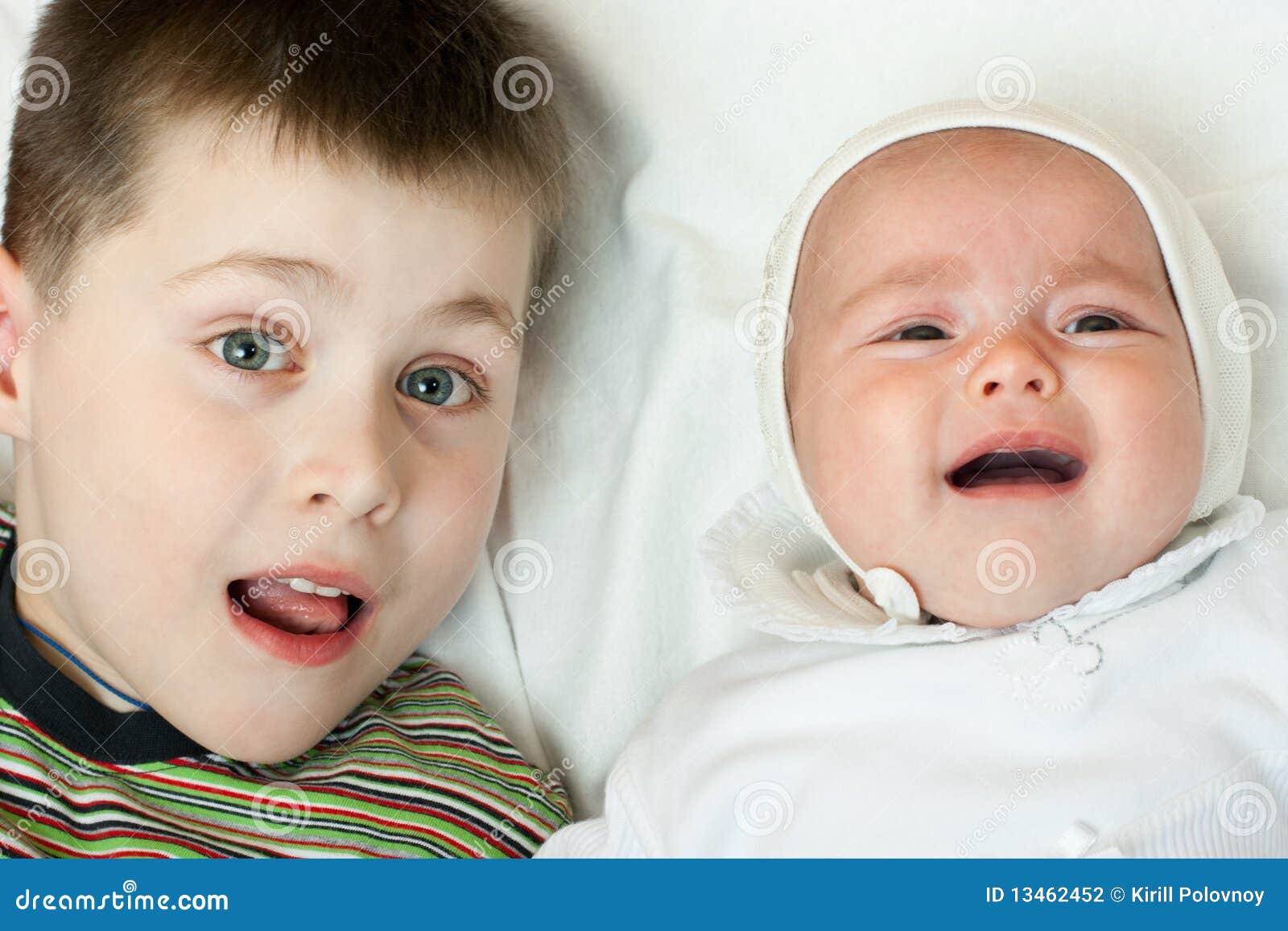 Little baby with brother stock photo. Image of expressing - 13462452