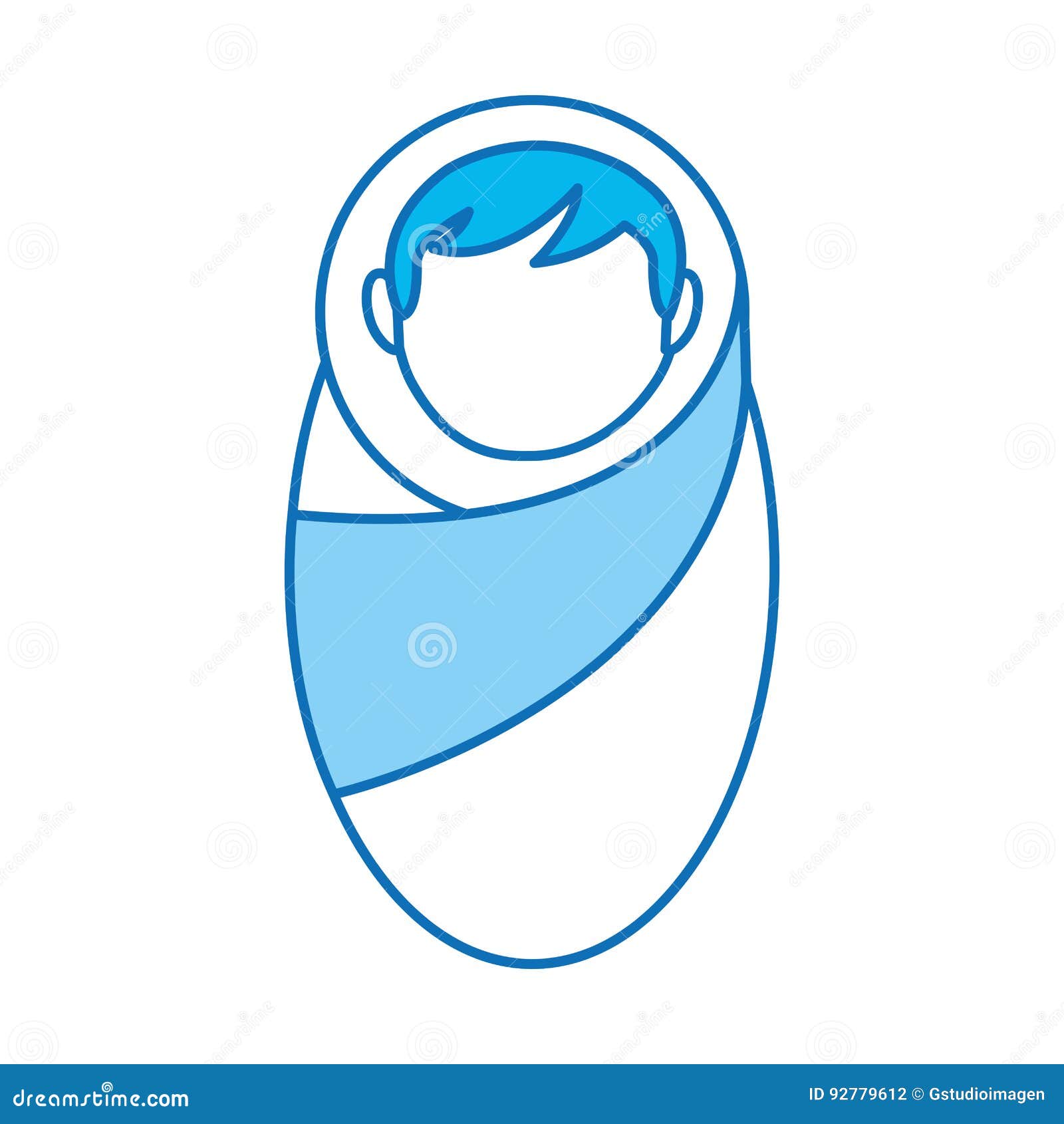 Little baby character icon stock vector. Illustration of icon - 92779612