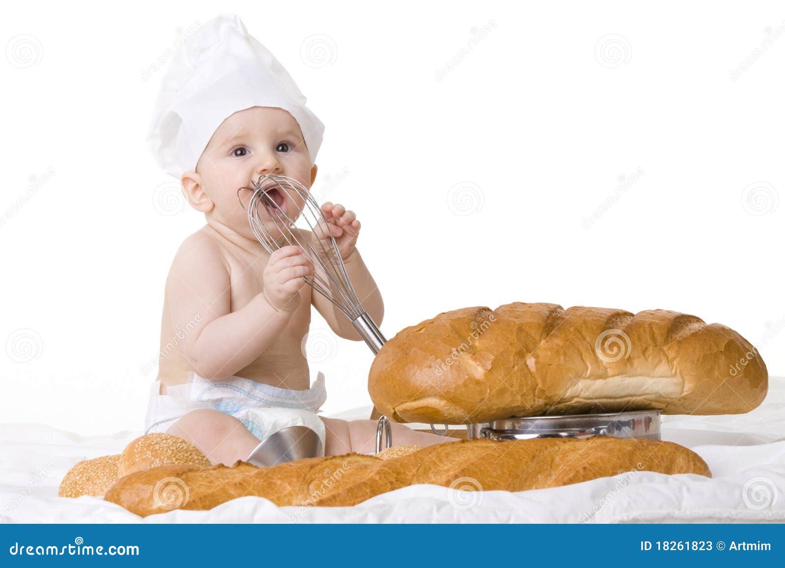 Little baby chef stock image. Image of toddler, stage - 18261823