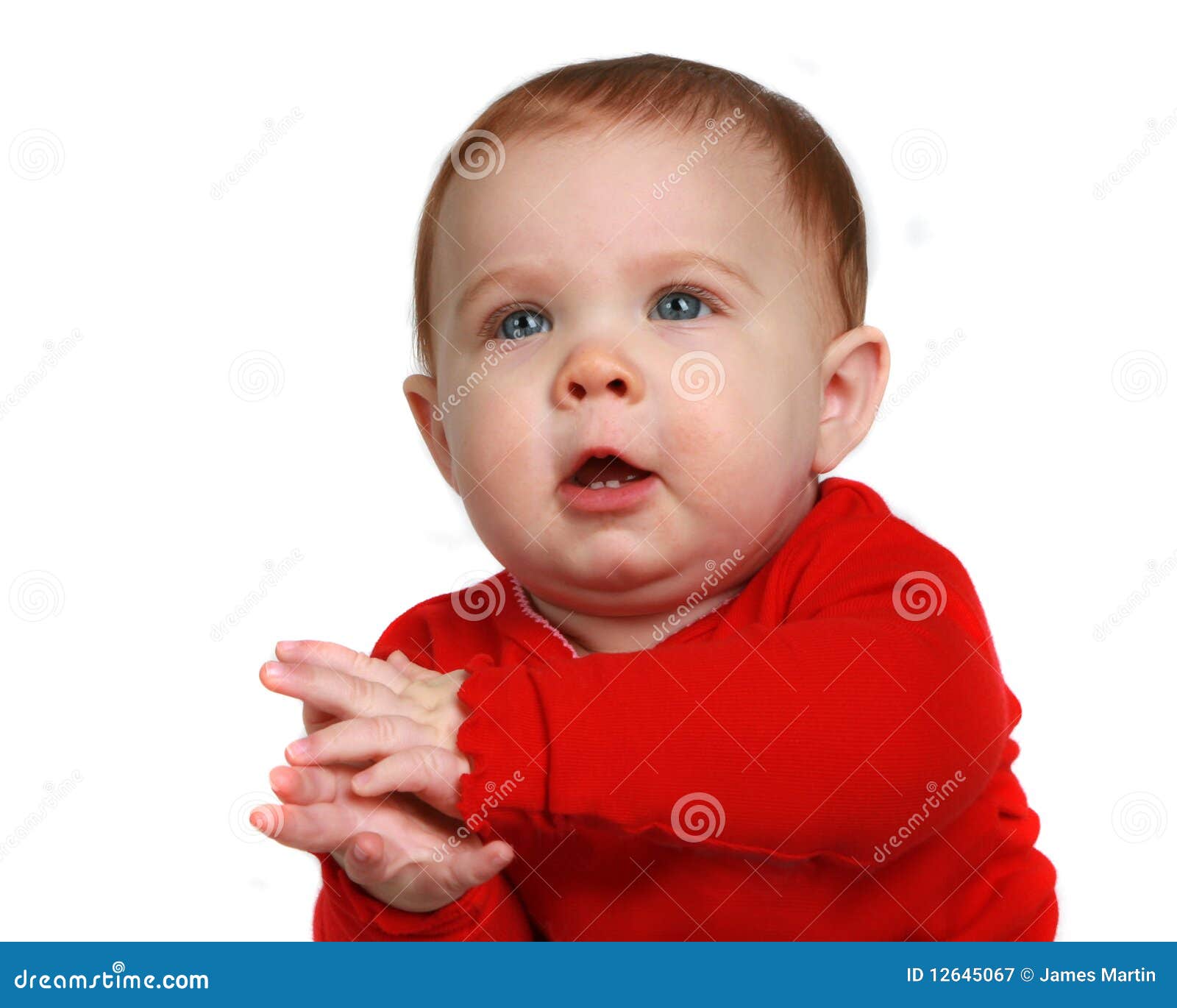 Little Baby Clapping Her Hands Stock Image - Image of precious ...