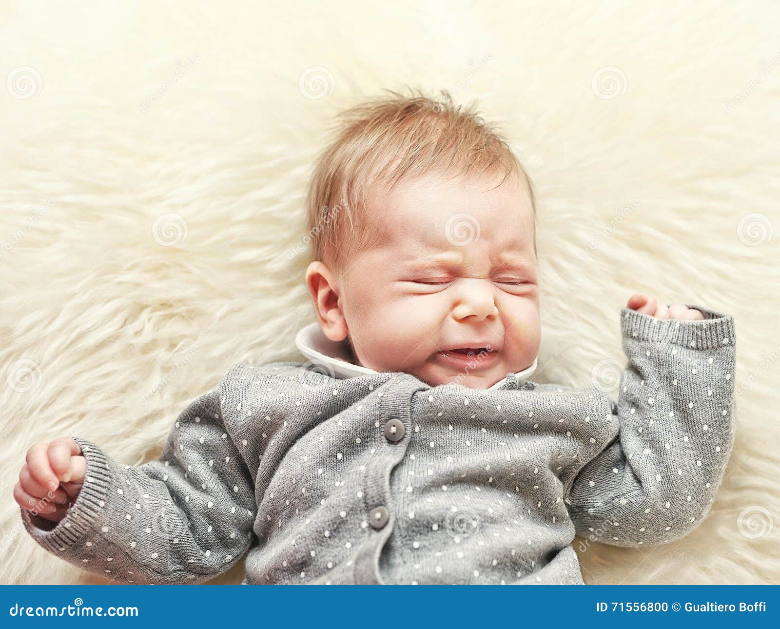 Little baby crying stock photo. Image of cute, crying - 71556800