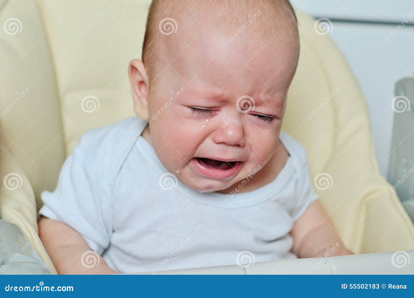 Little baby is crying stock image. Image of cute, infant - 55502183