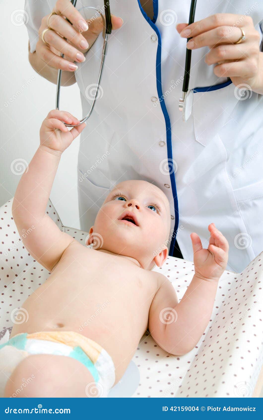 Little baby and doctor stock photo. Image of medicine - 42159004