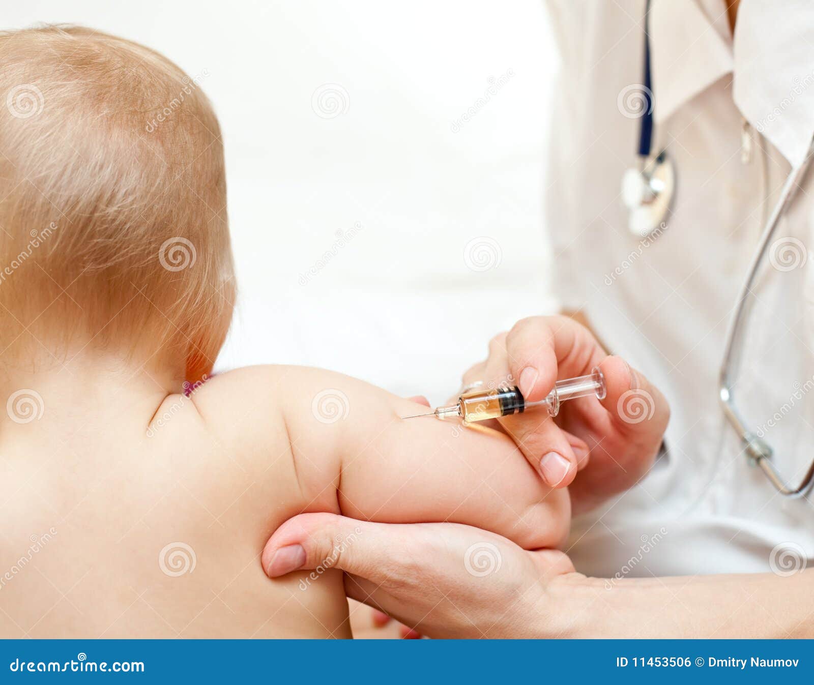 Little Baby Get an Injection Stock Photo - Image of health, hospital ...