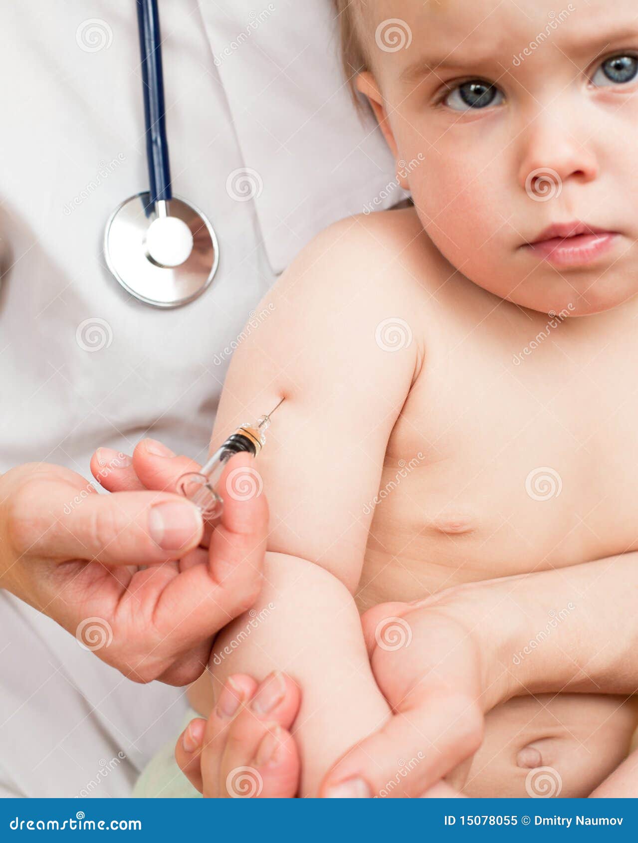 Little Baby Get an Injection Stock Image - Image of health, illness ...