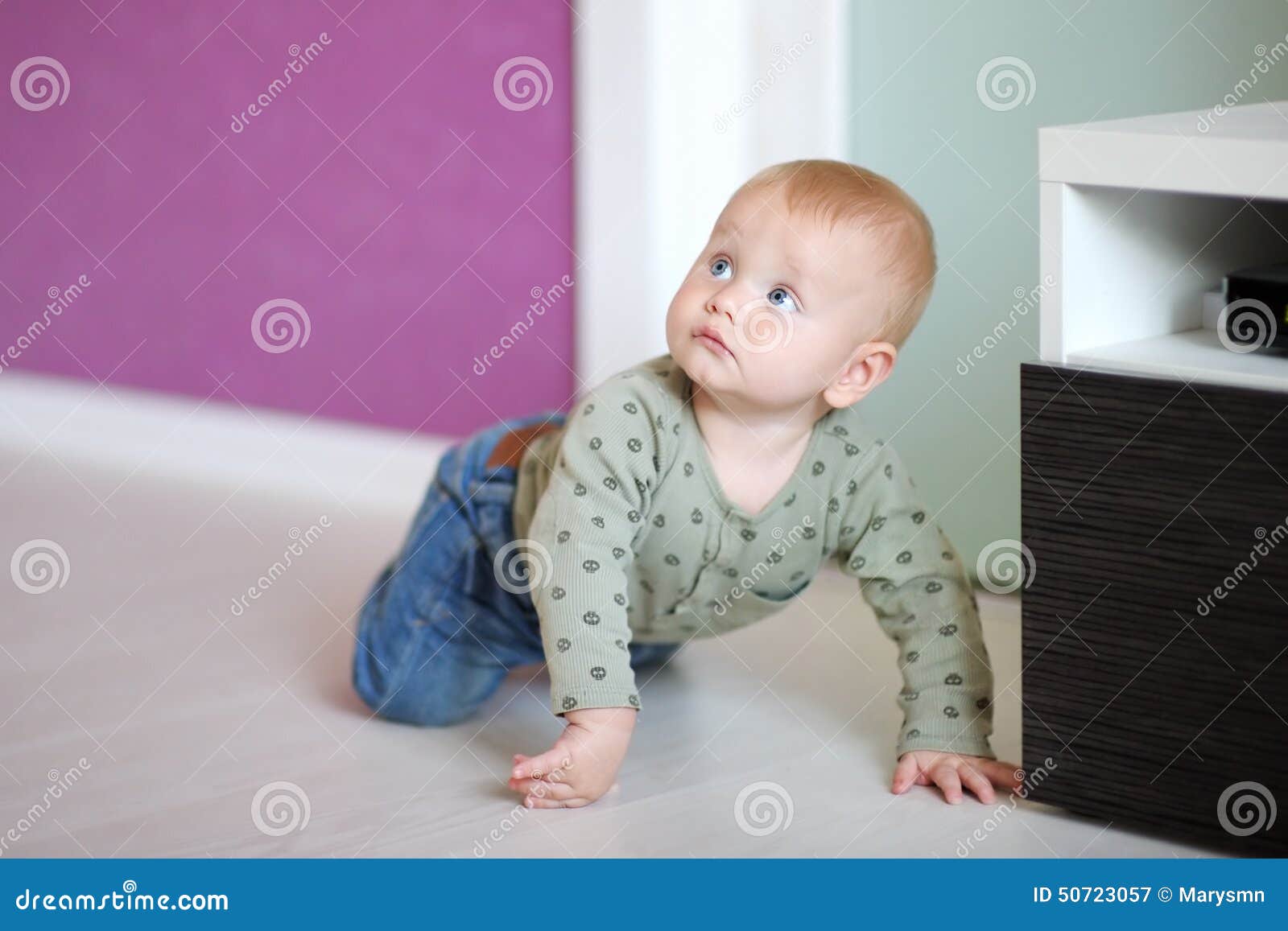 Little baby at home stock image. Image of cupboard, design - 50723057