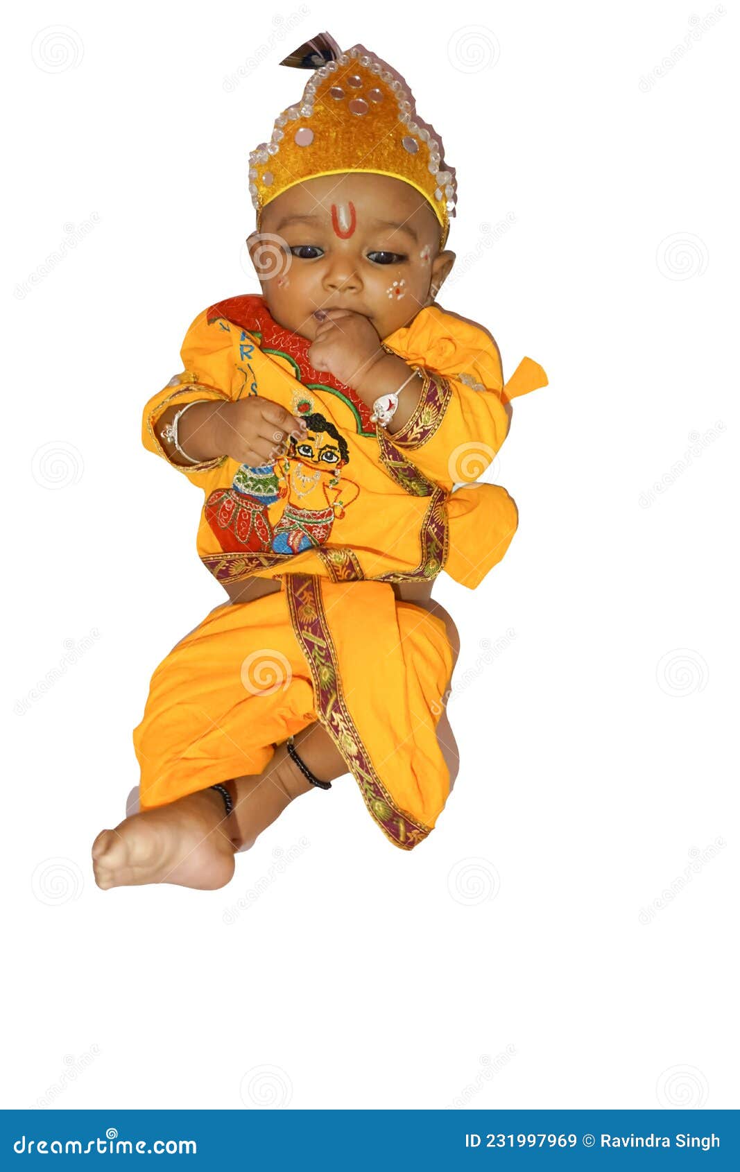 Little baby Krishna stock illustration. Illustration of person - 231997969