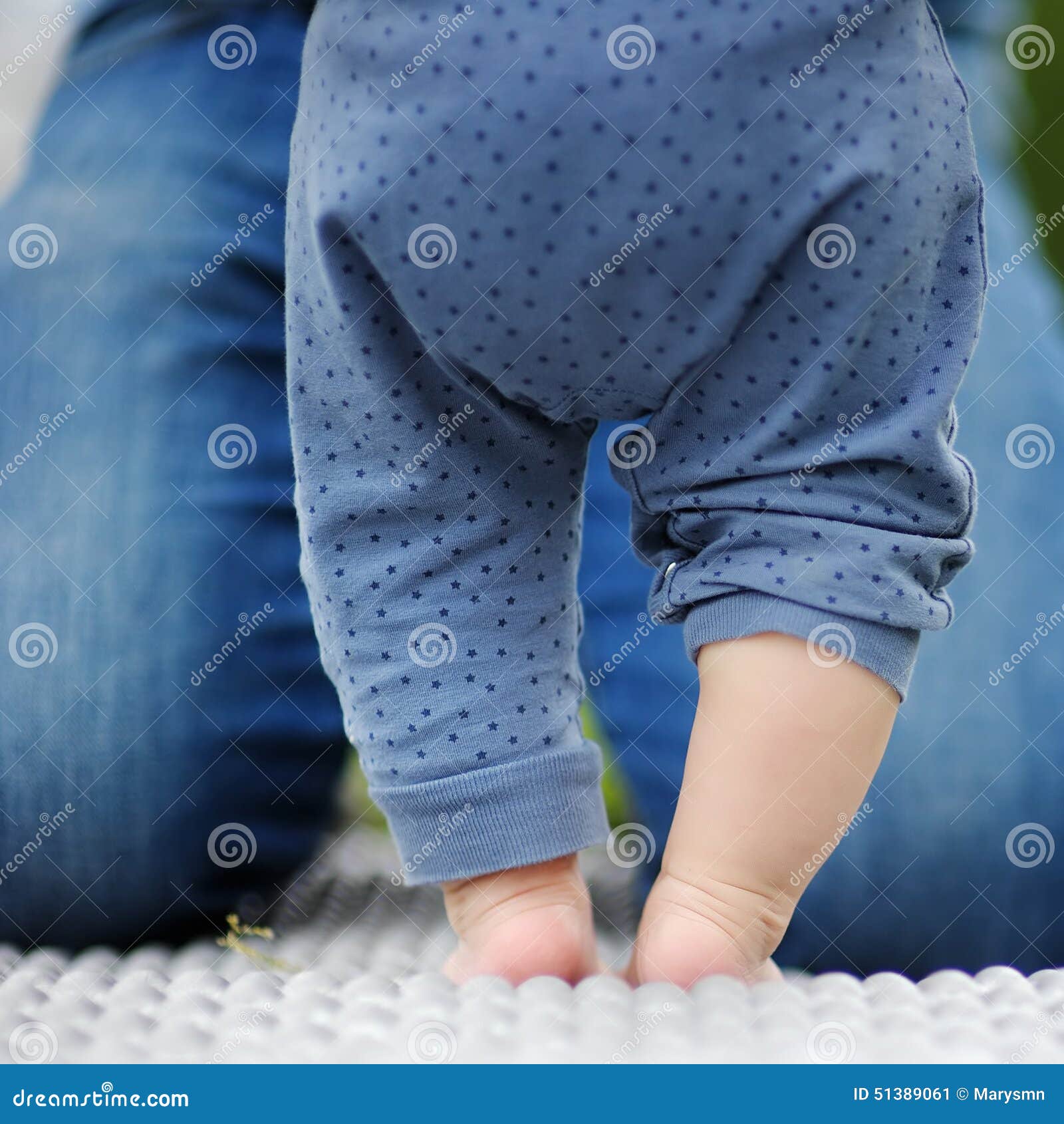 Little Baby Learning To Stand Stock Image - Image of back, home: 51389061