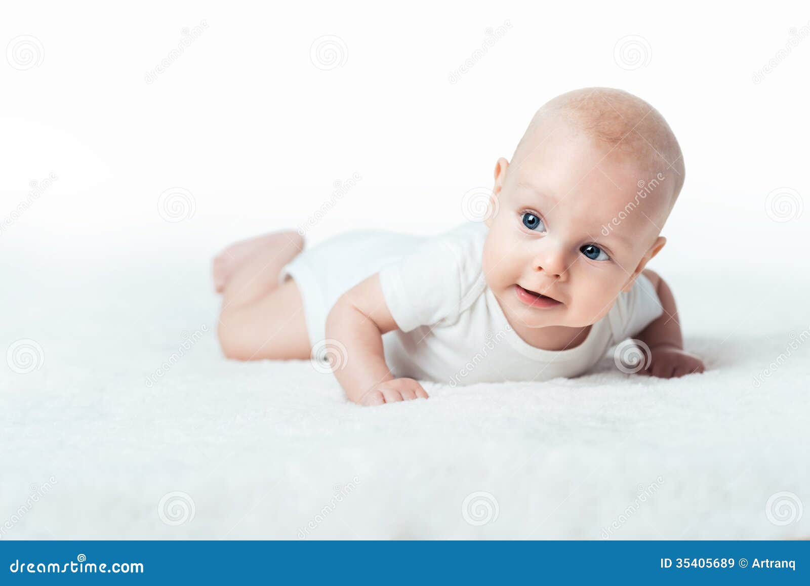 Little Baby is Lying on the Carpet Stock Image - Image of pretty ...