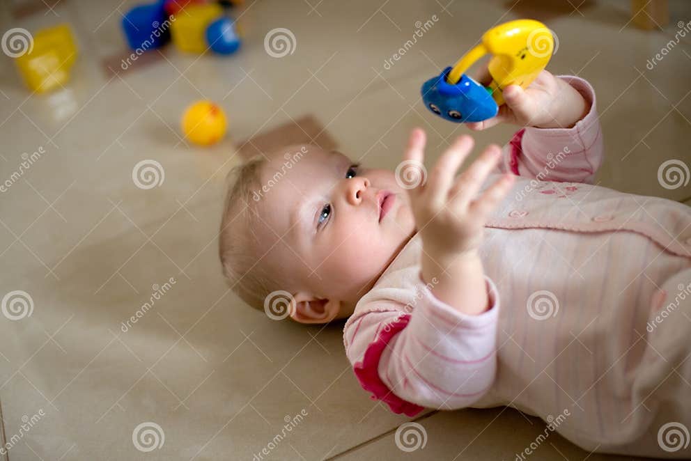 Little baby play stock image. Image of happy, blessedness - 7428751