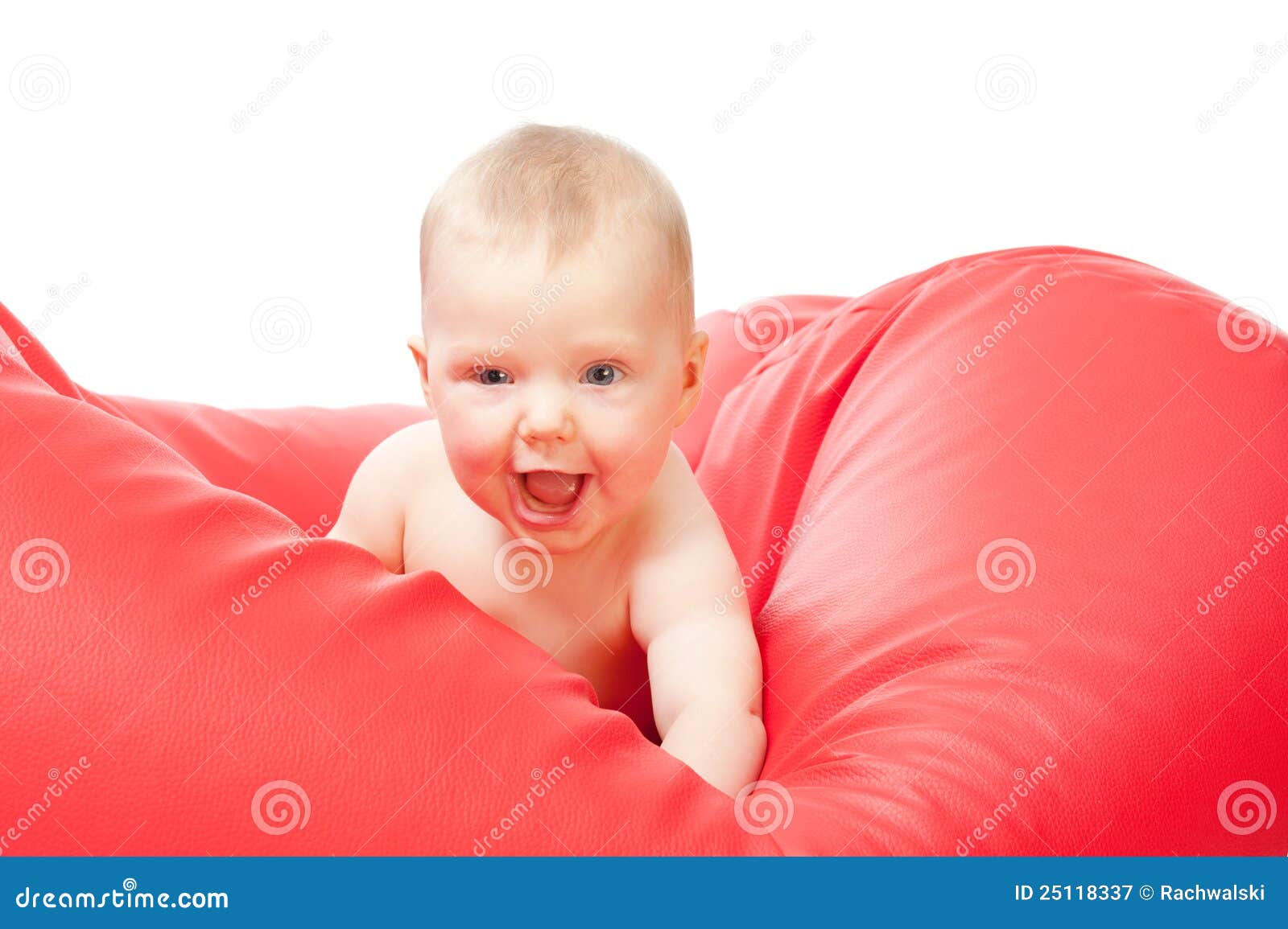 Little baby on red sofa stock image. Image of sofa, baby - 25118337