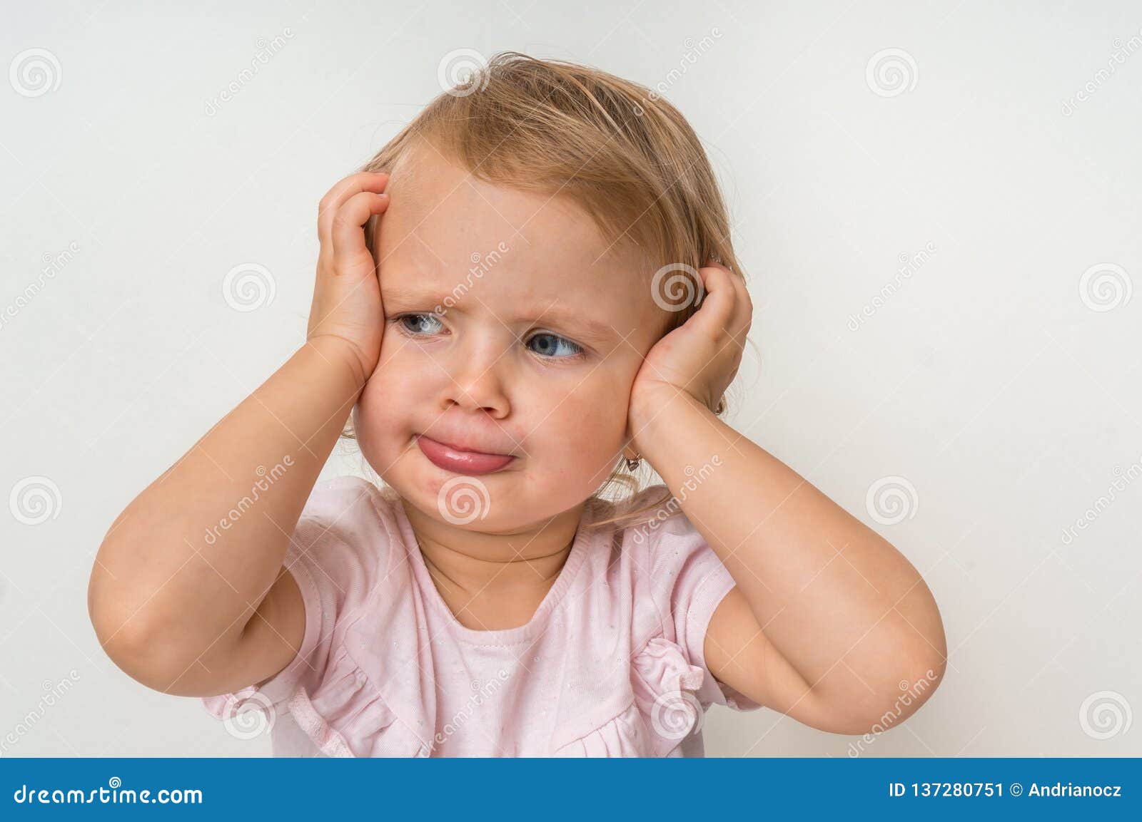 Little Baby with Sad Expression in Face Stock Image - Image of crying ...