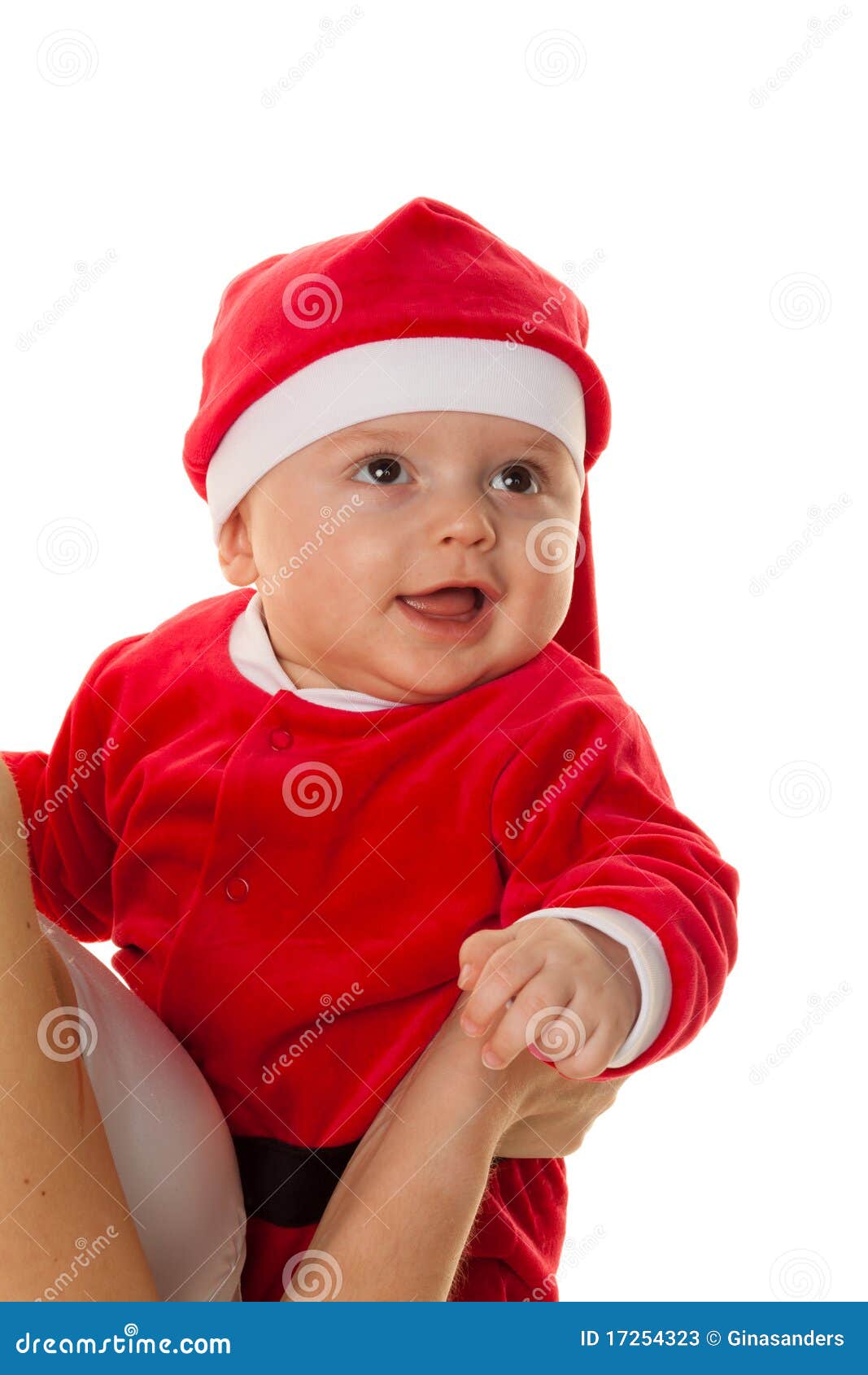 Little Baby with Santa Claus Stock Image - Image of expression, advent ...