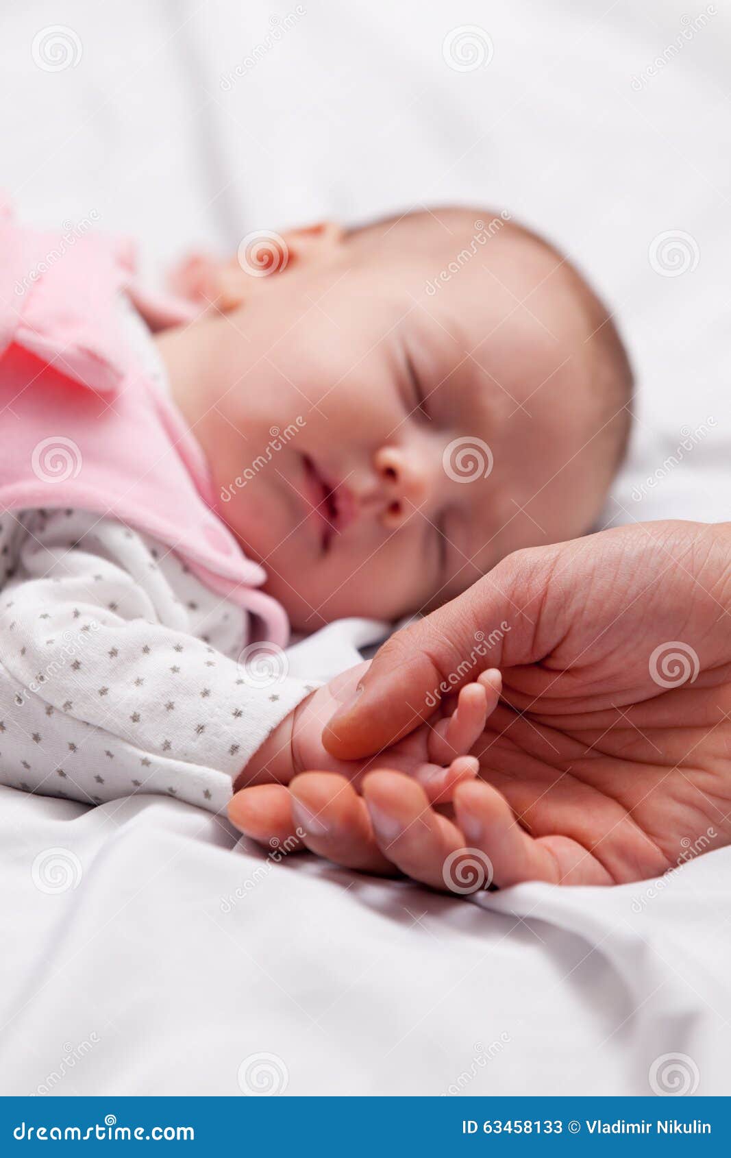 Little baby is sleeping stock image. Image of life, hand - 63458133