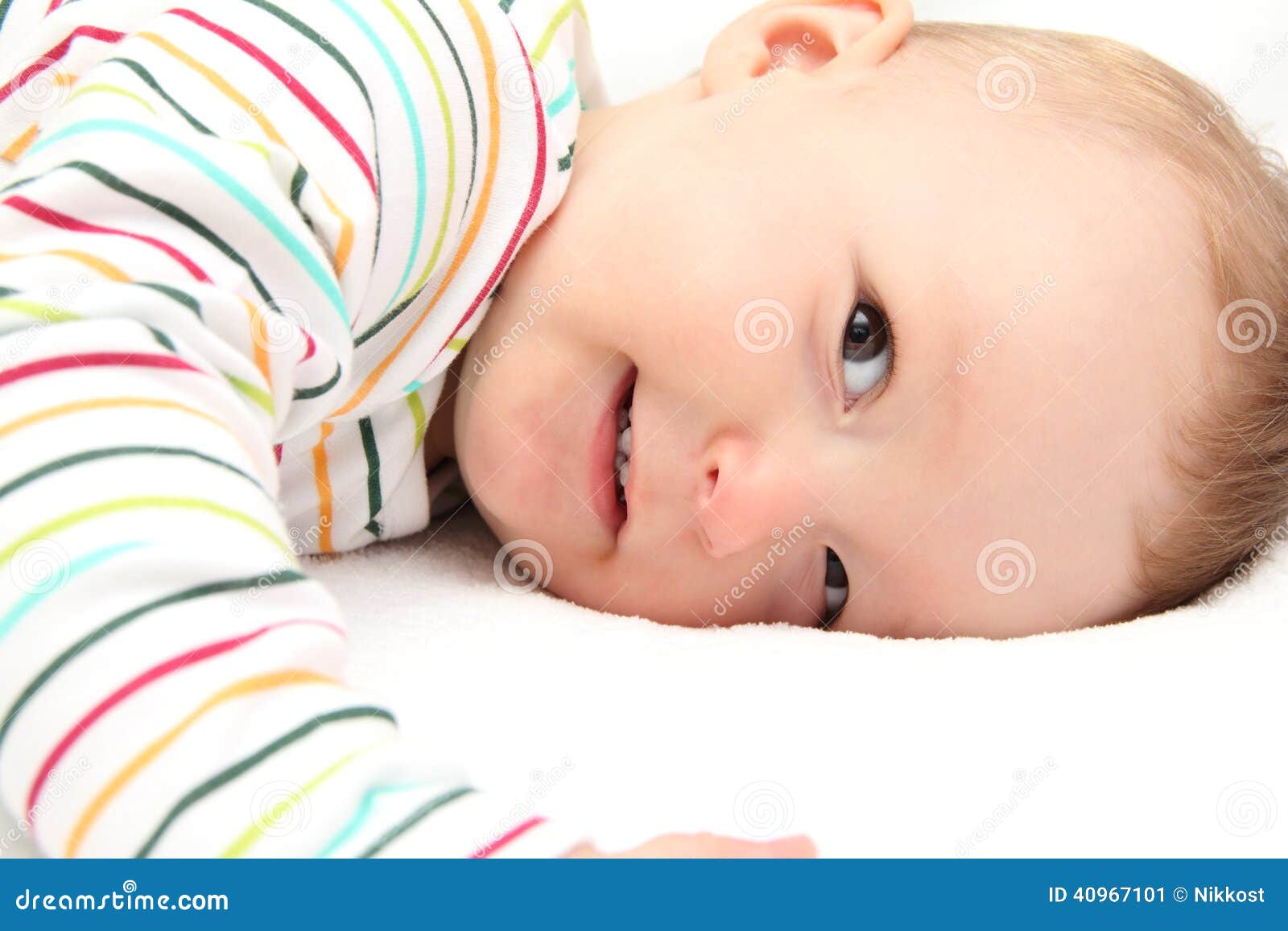 Little baby smiling stock image. Image of sweet, laughing - 40967101