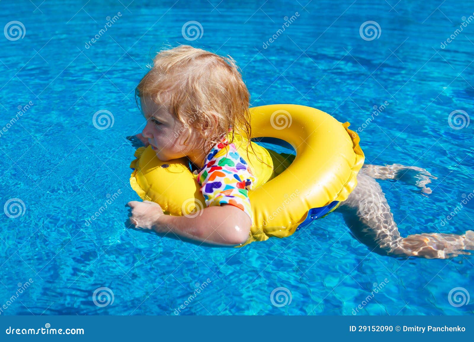 Little Baby Swimming In A Pool Stock Photo - Image: 29152090
