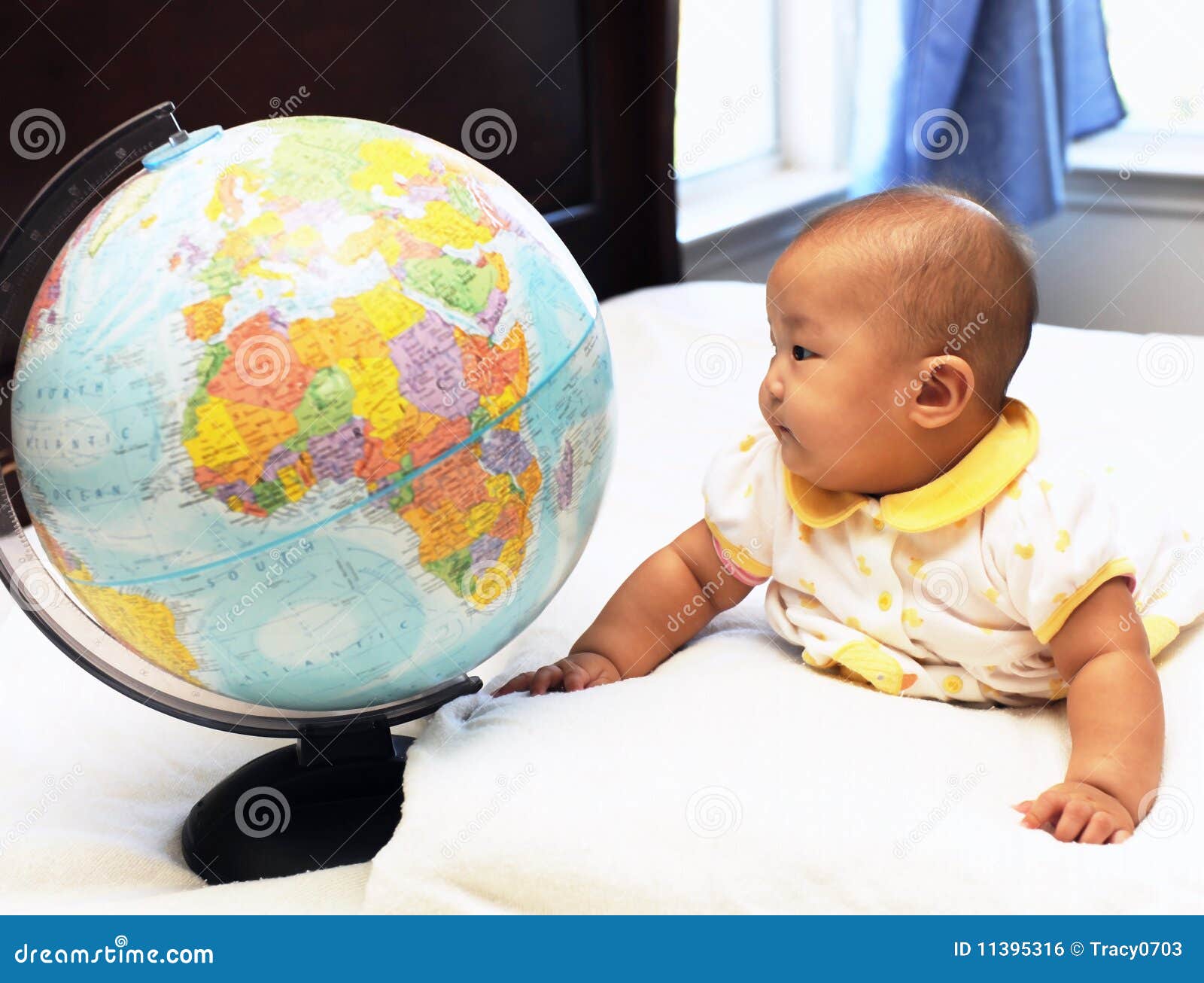 Little baby watches global stock photo. Image of look - 11395316