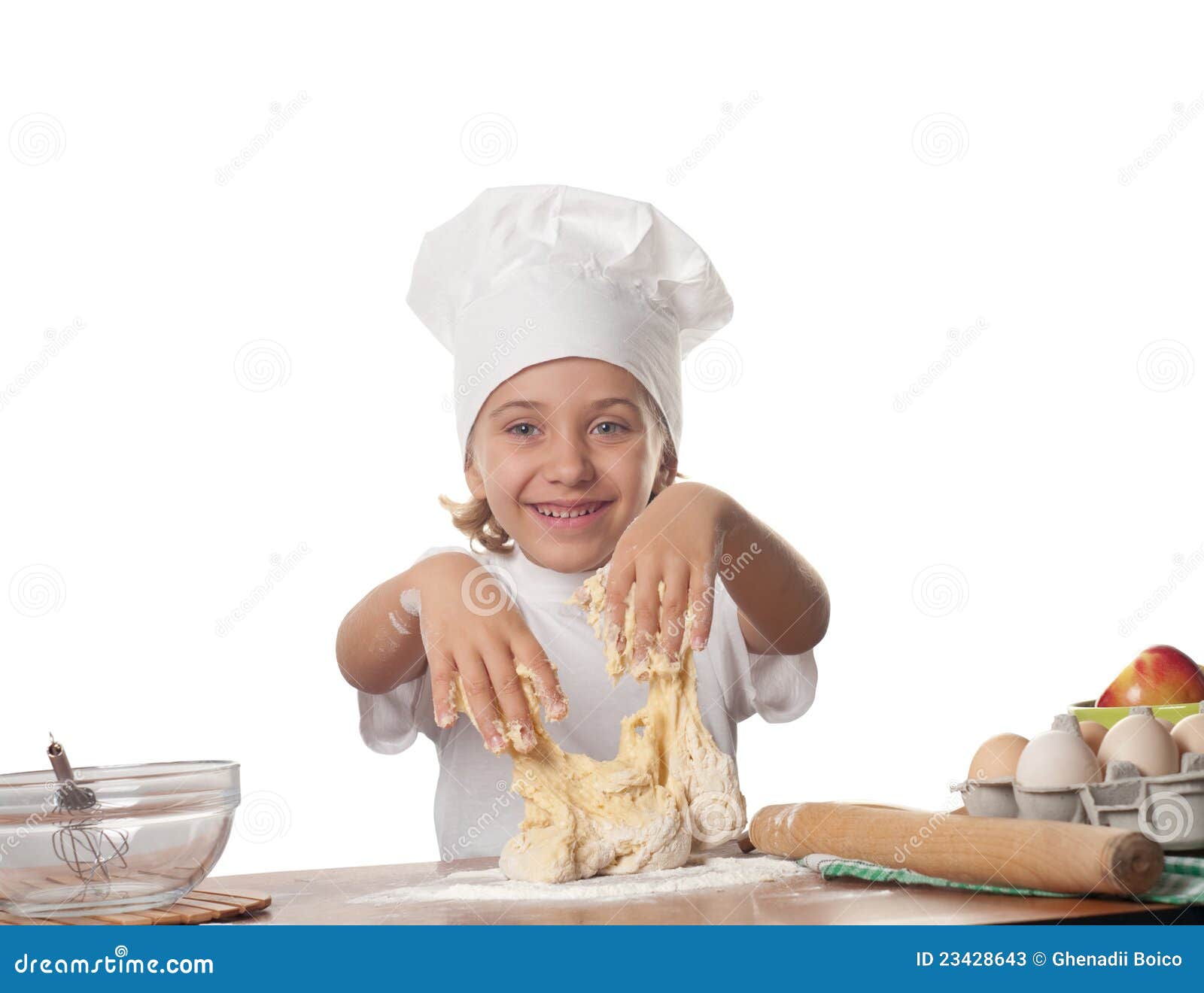 Little baker stock image. Image of girl, expressive, expression - 23428643