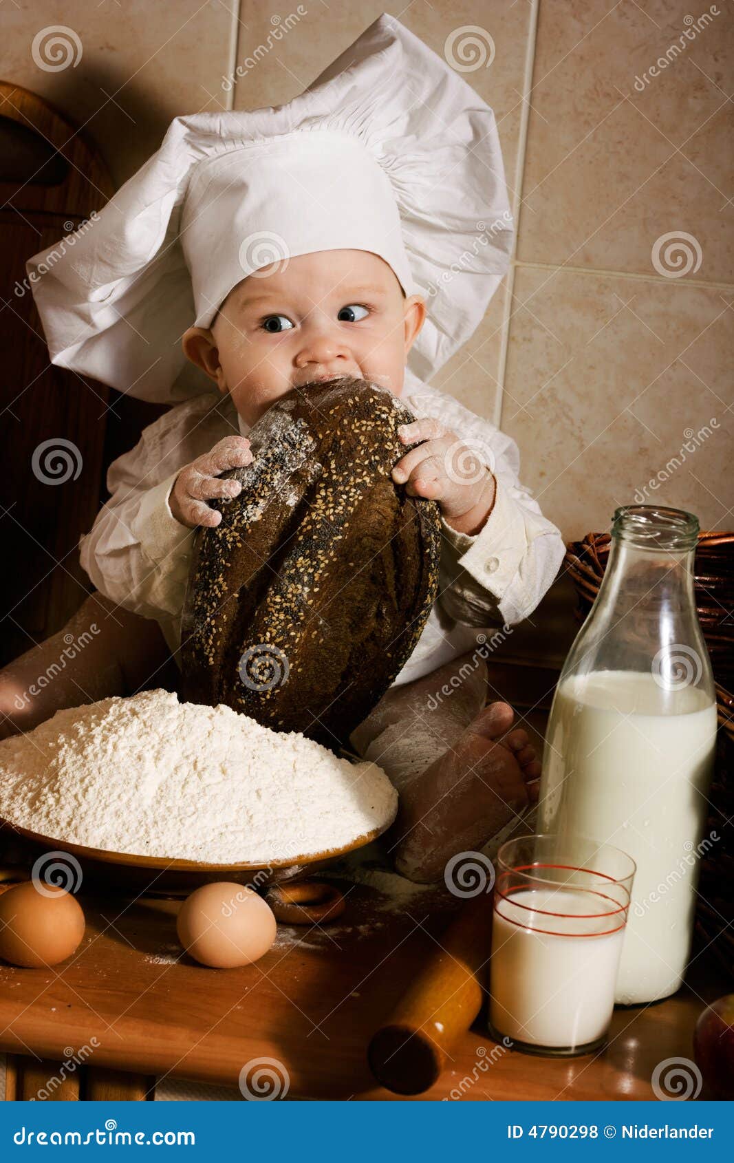 Little baker stock photo. Image of little, meal, baby - 4790298