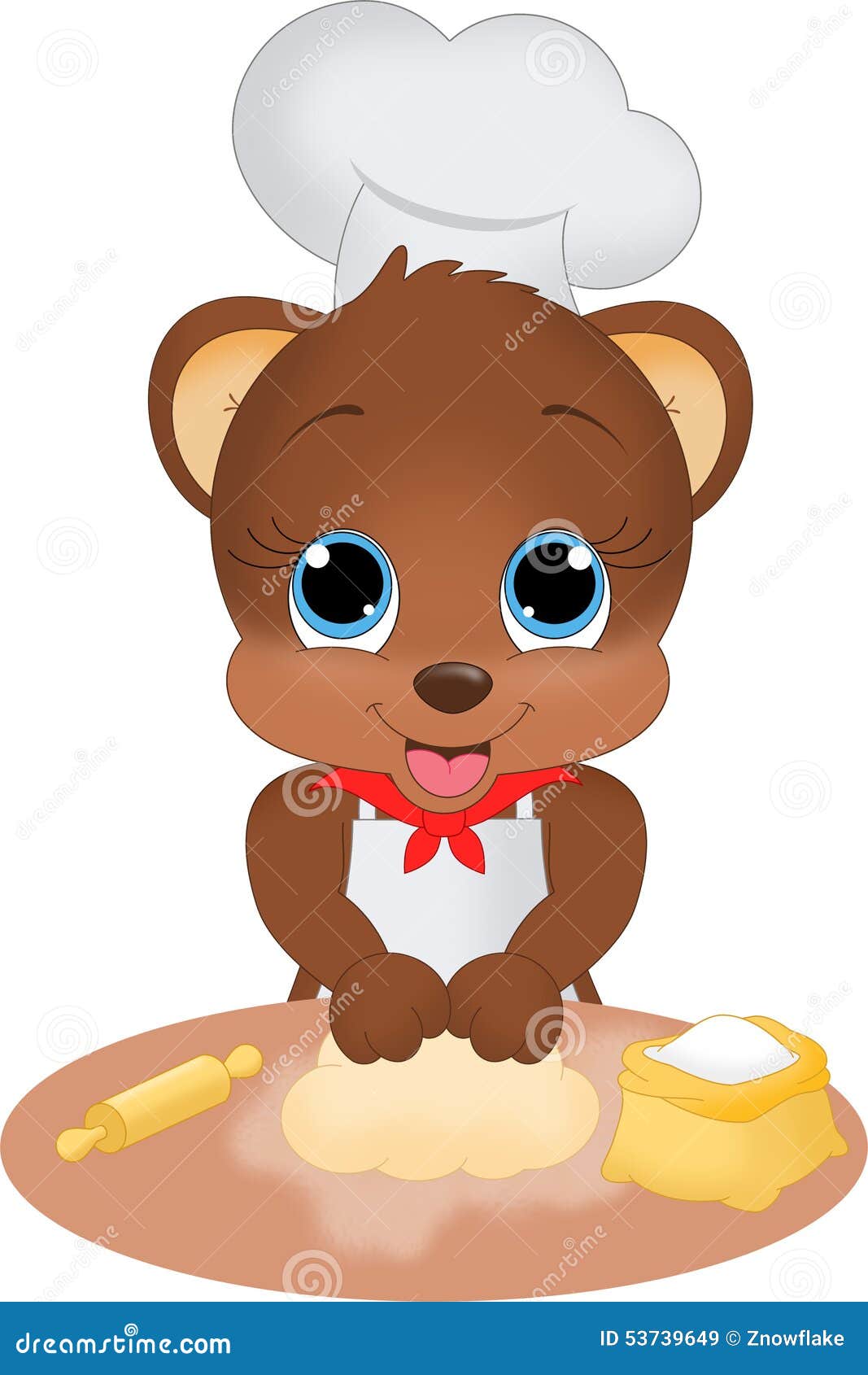 Little Baking Chef stock illustration. Illustration of rolling - 53739649