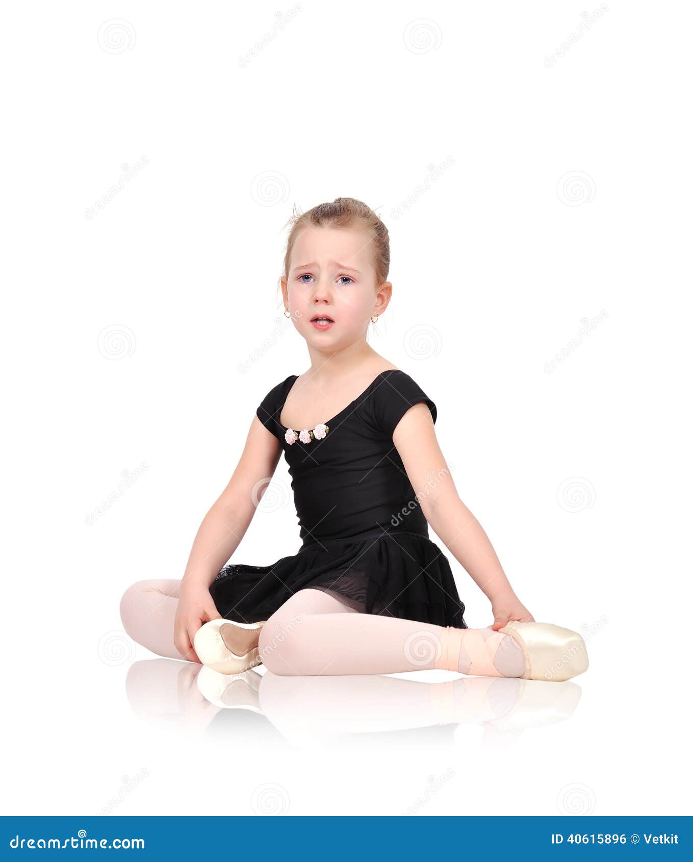 Little ballerina crying stock photo. Image of lovely - 40615896