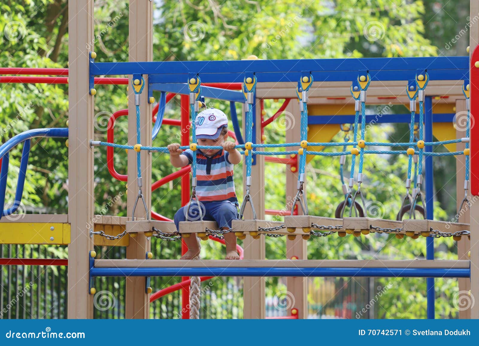 Little Barefoot Girl Is Reaching For Camera With Her Hands, Obstructing ...