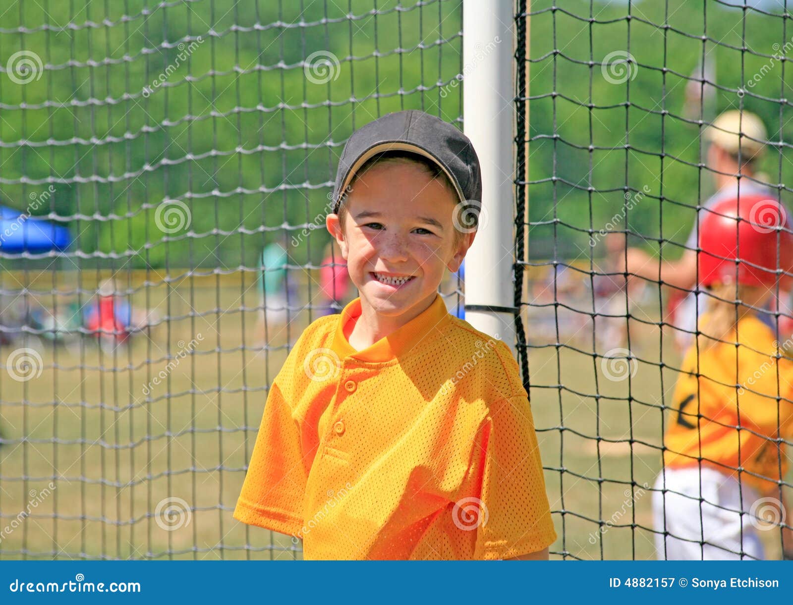Little Baseball Player stock image. Image of male, cheerful - 4882157