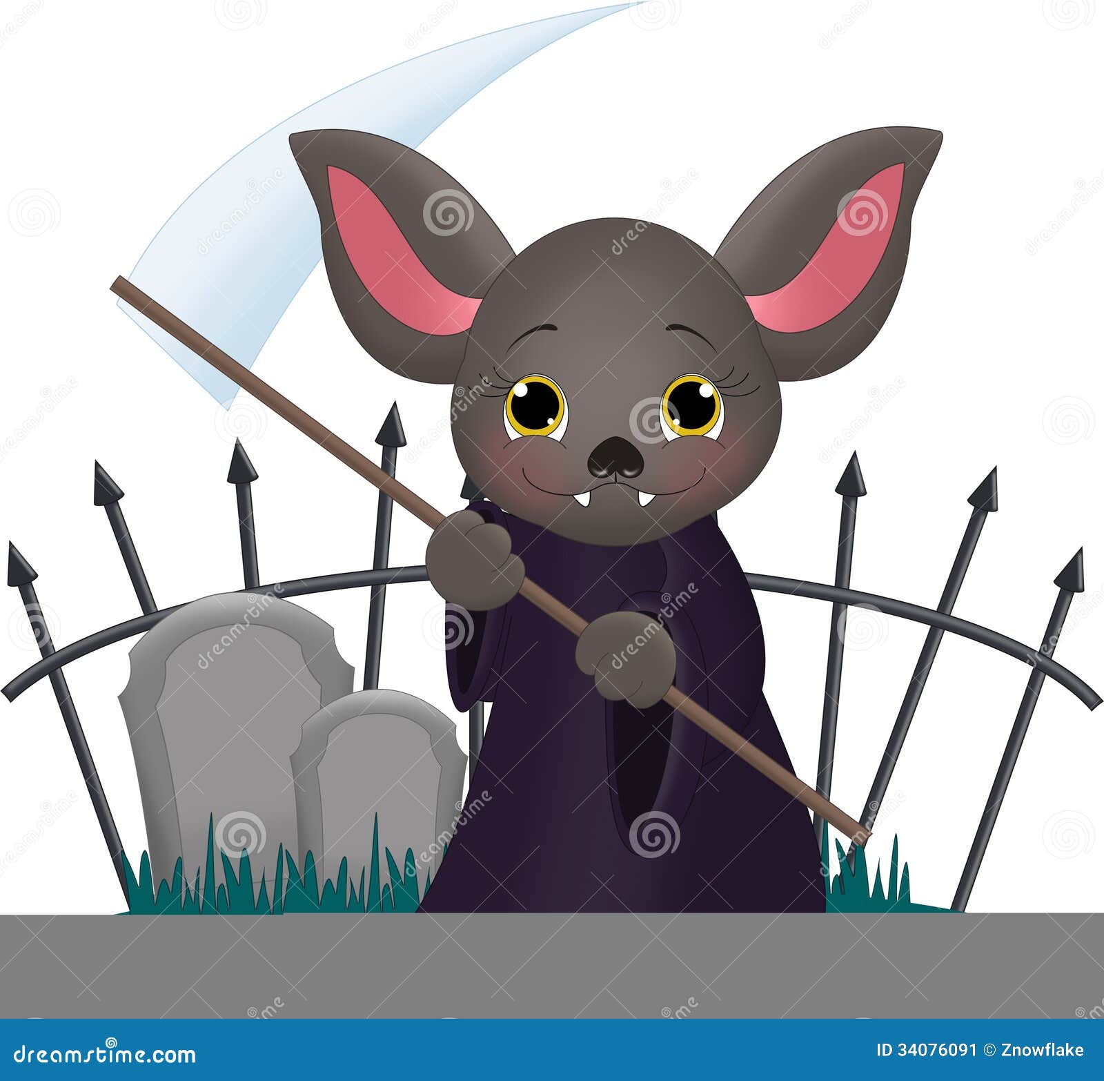 Little Bat Reaper stock illustration. Illustration of graphics - 34076091