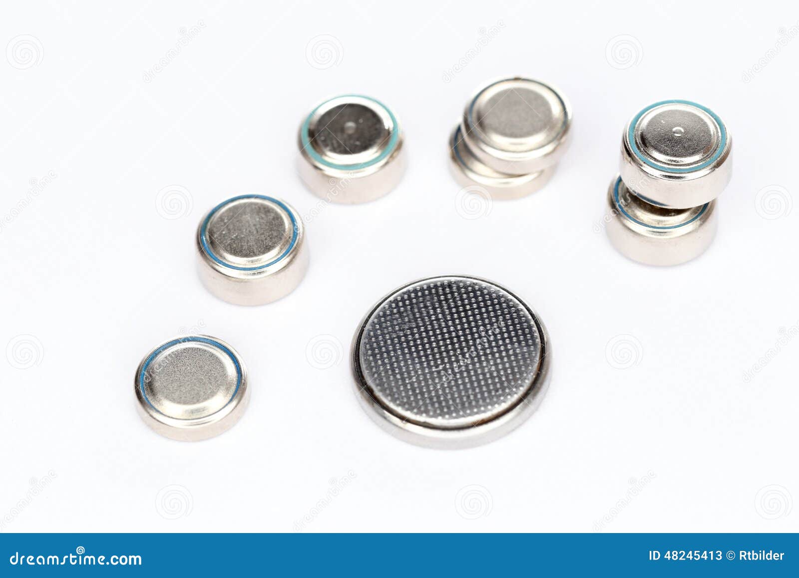 Little batteries stock image. Image of arrangement, flat - 48245413